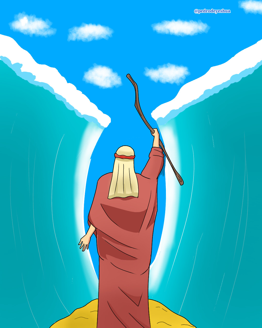 ArtStation - Moisés, abrindo o mar.