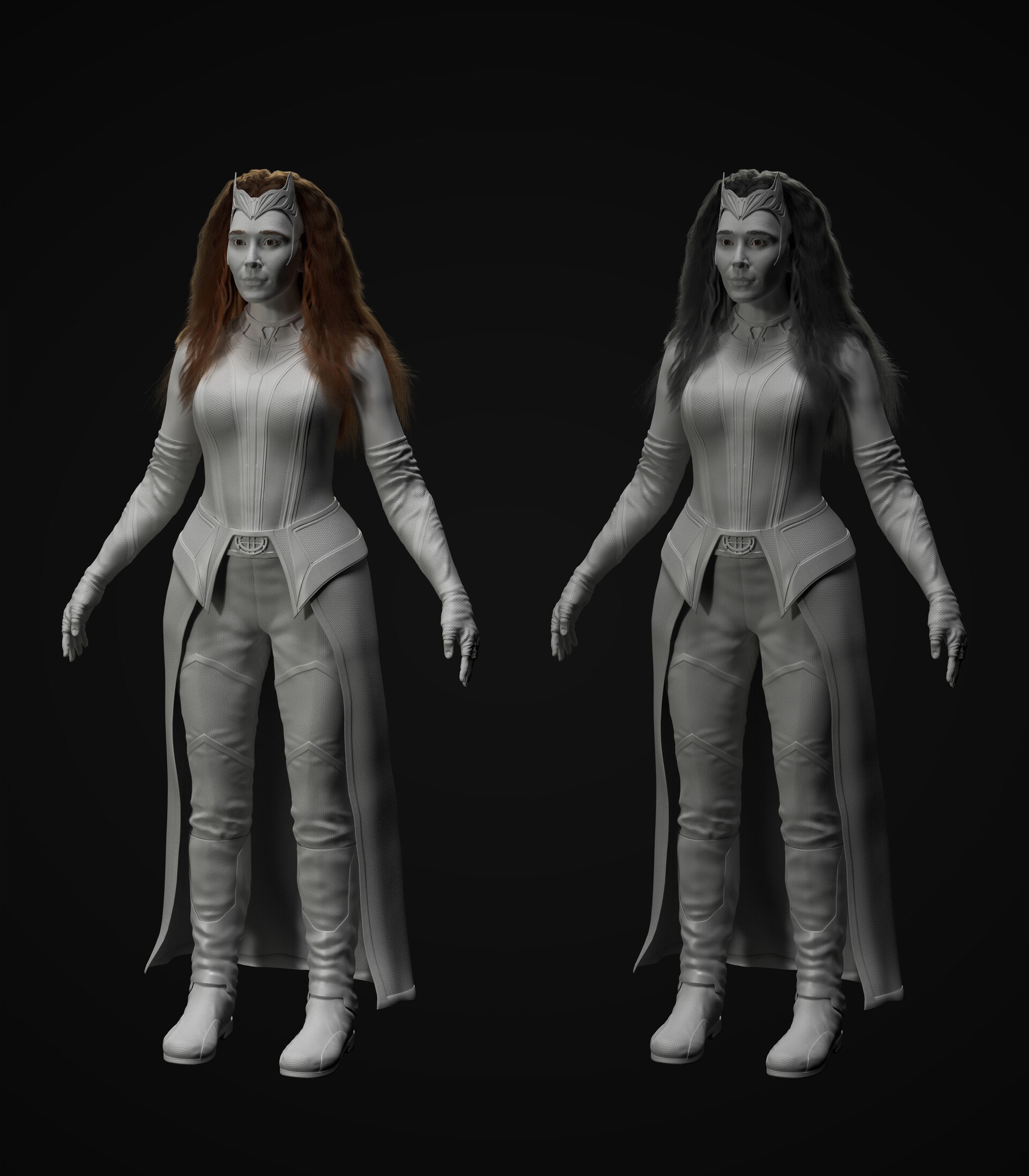 ArtStation - Wanda Maximoff Sculpt - WIP