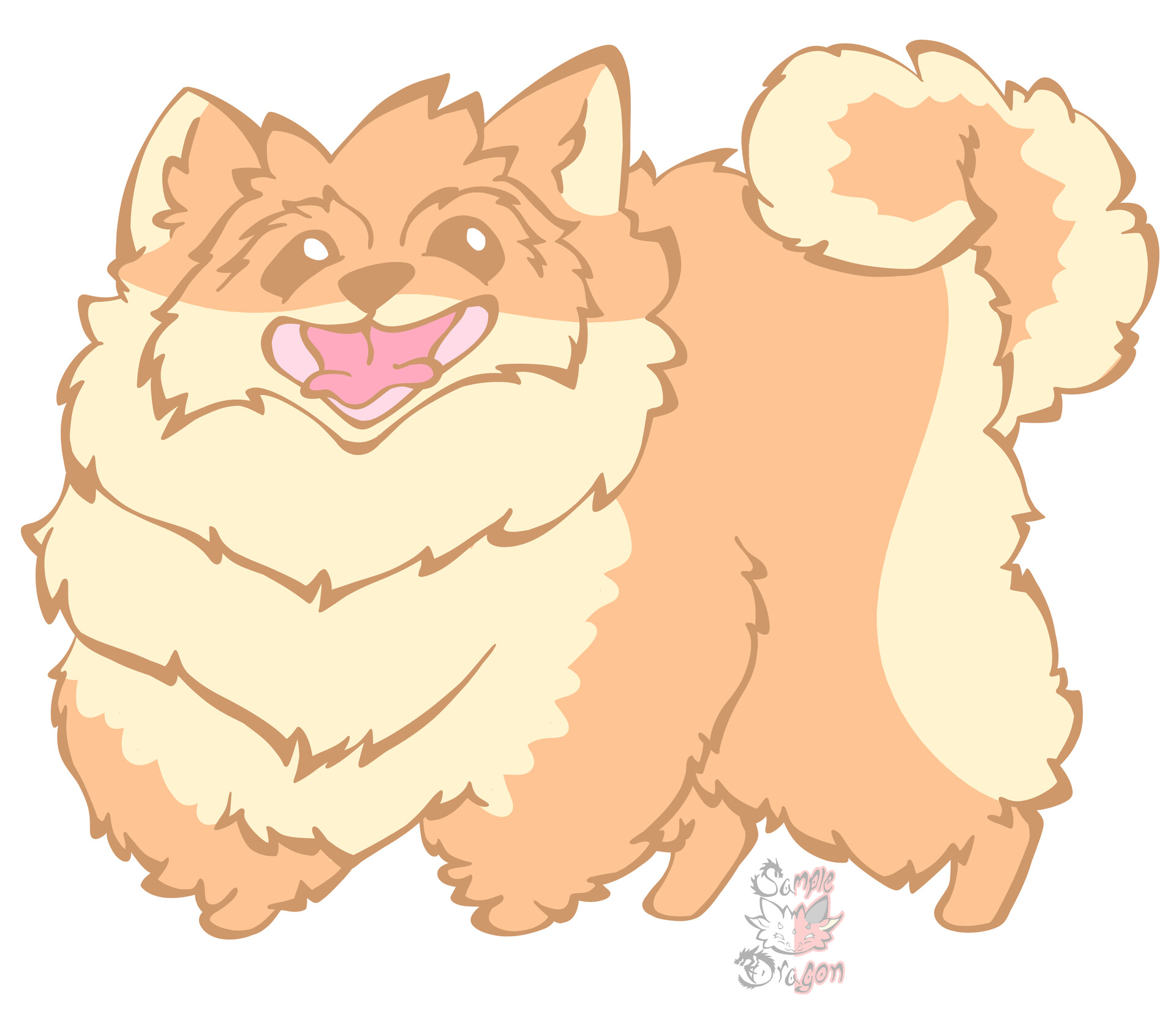 pomeranian coloring page free