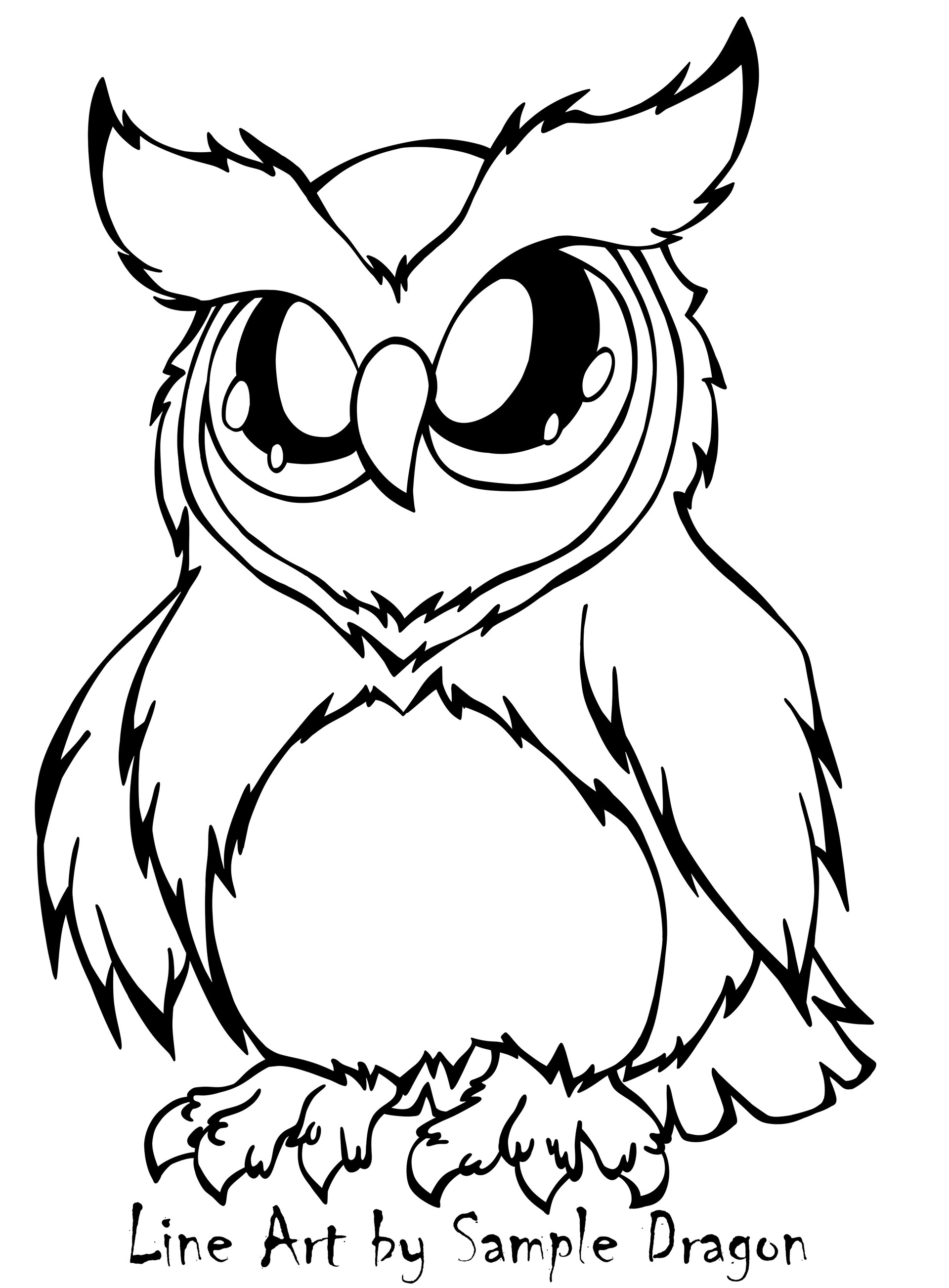 Great Horned Owl Coloring Page