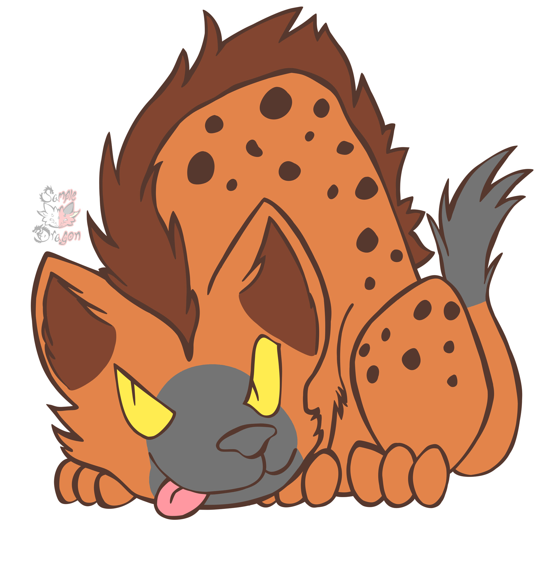 ArtStation - Mischief Hyena Coloring Page Free2Use