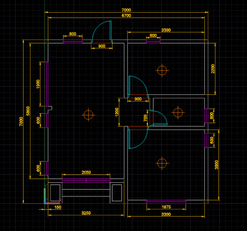 Simple Autocad House Drawings
