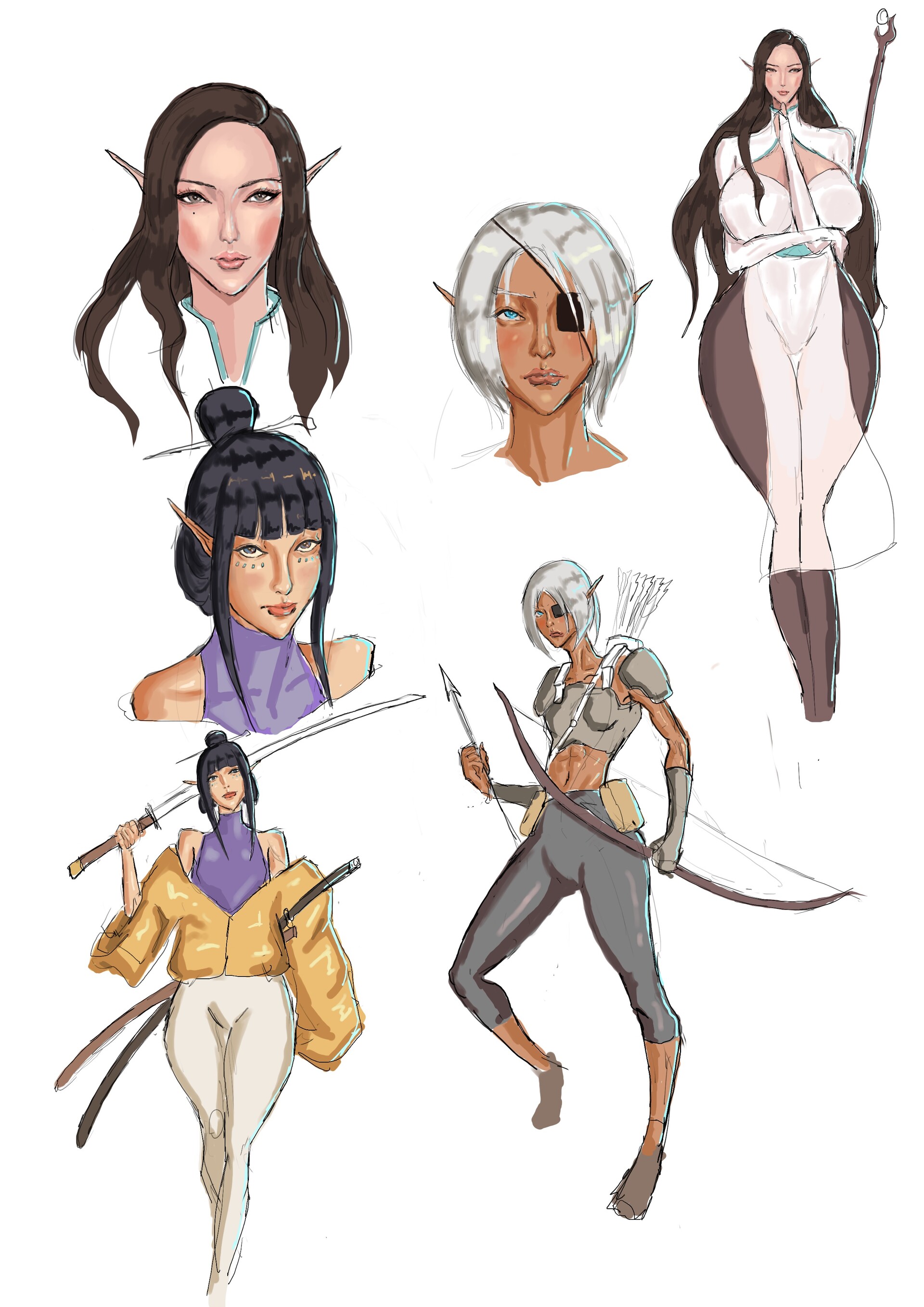 ArtStation - Elfs - daily practice