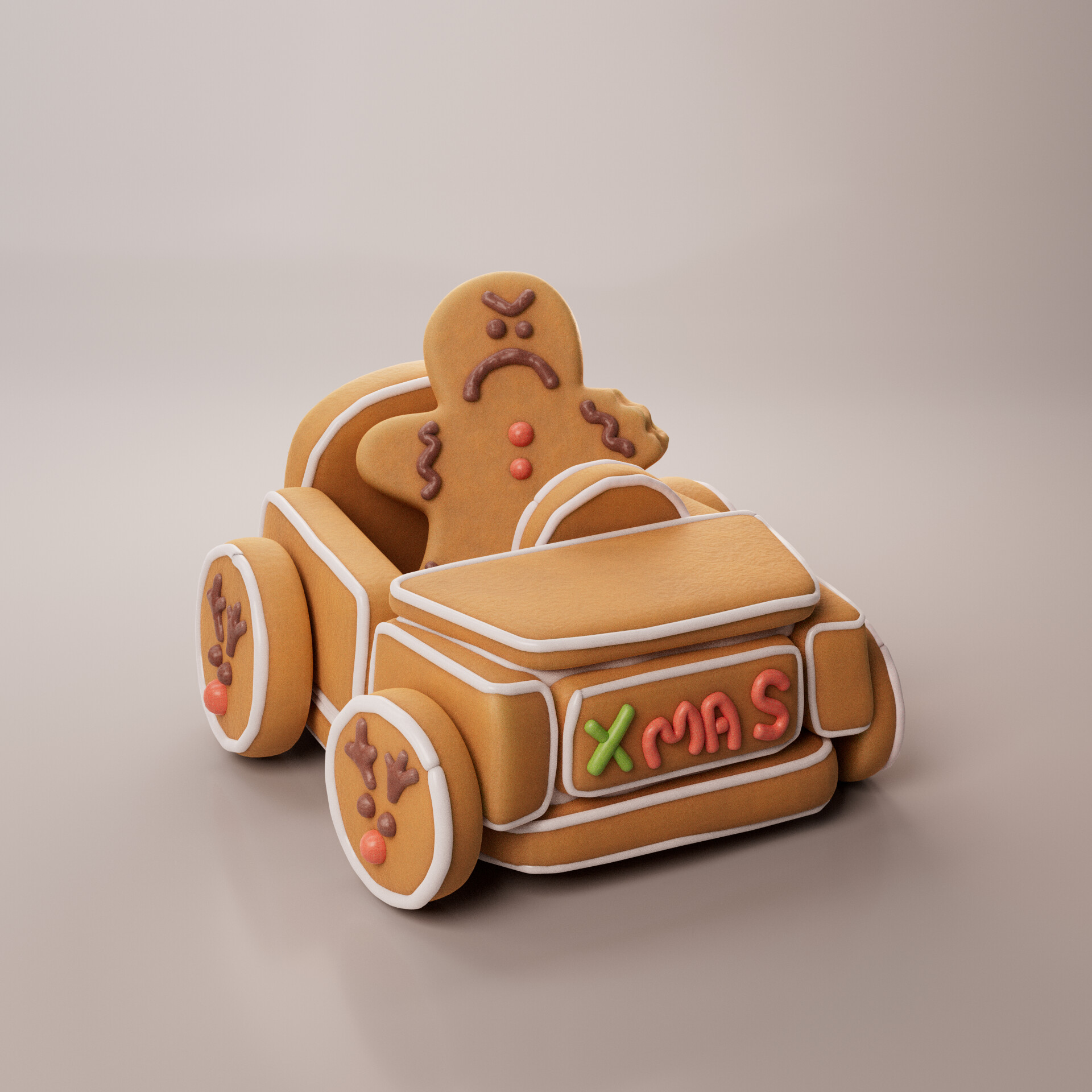 ArtStation - Gingerbread Car - Merry Christmas!