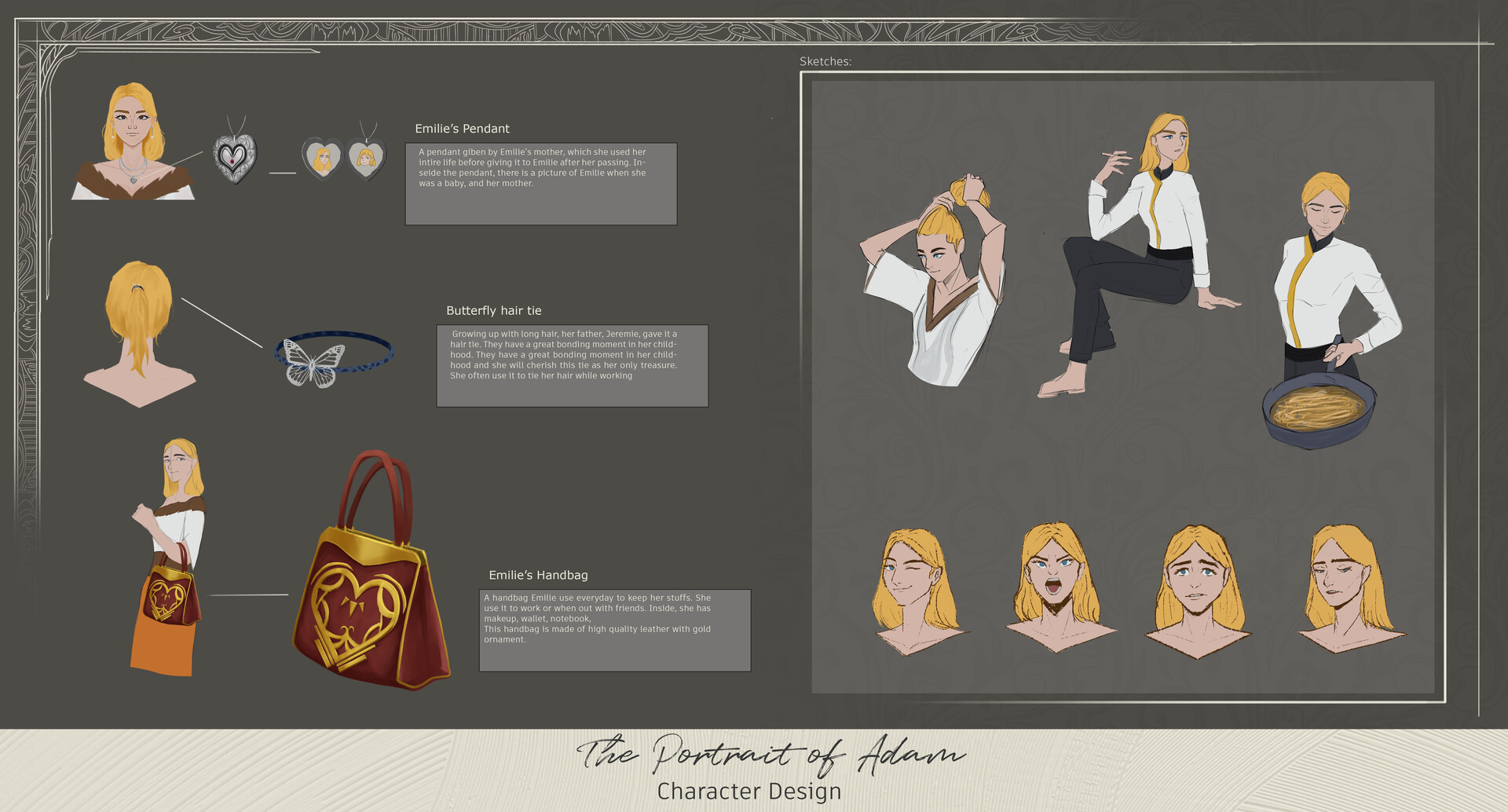 Della Olimdo - The Portrait of Adam - Characters