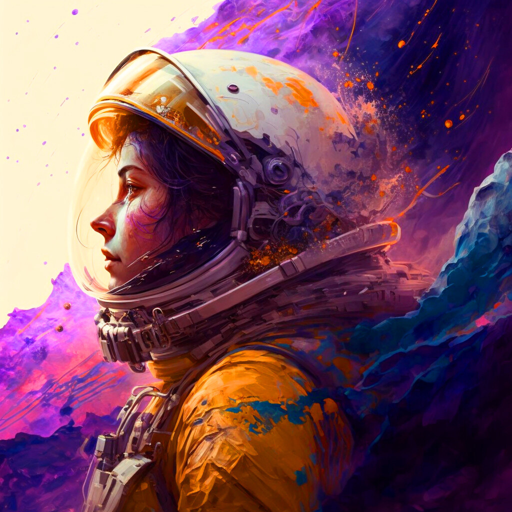 ArtStation - Violet Astronaut