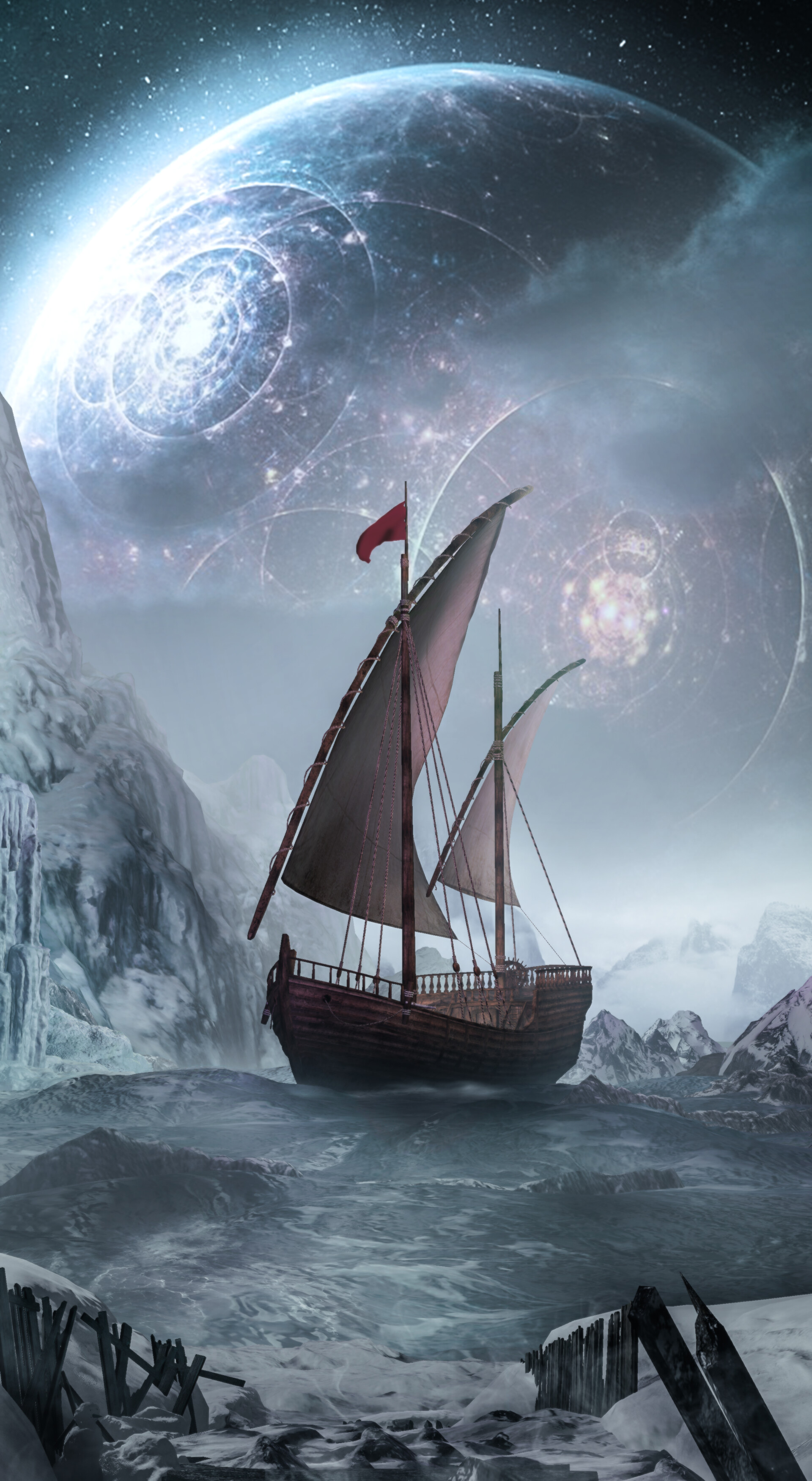 ArtStation - a ship in ice