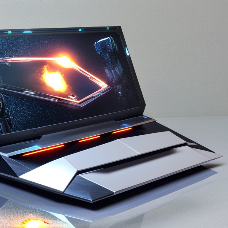 ArtStation - Futuristic sci-fi gaming laptop
