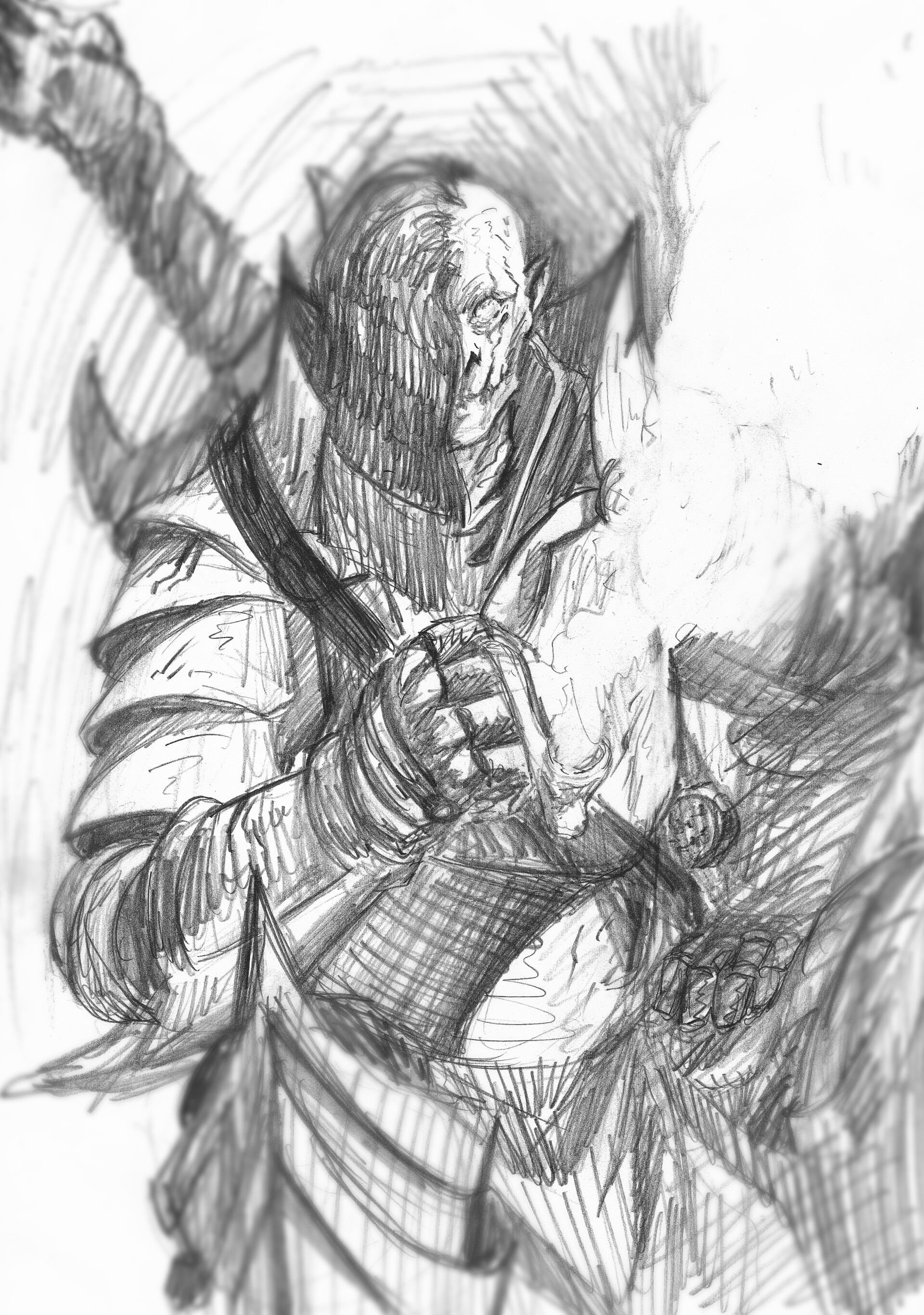 ArtStation - Orc Mercenary Sketch