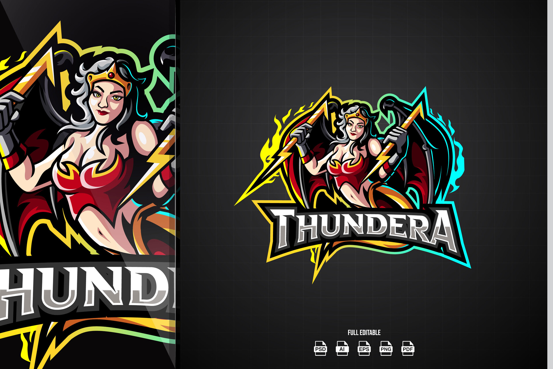 ArtStation - Thunder Queen Esports Logo