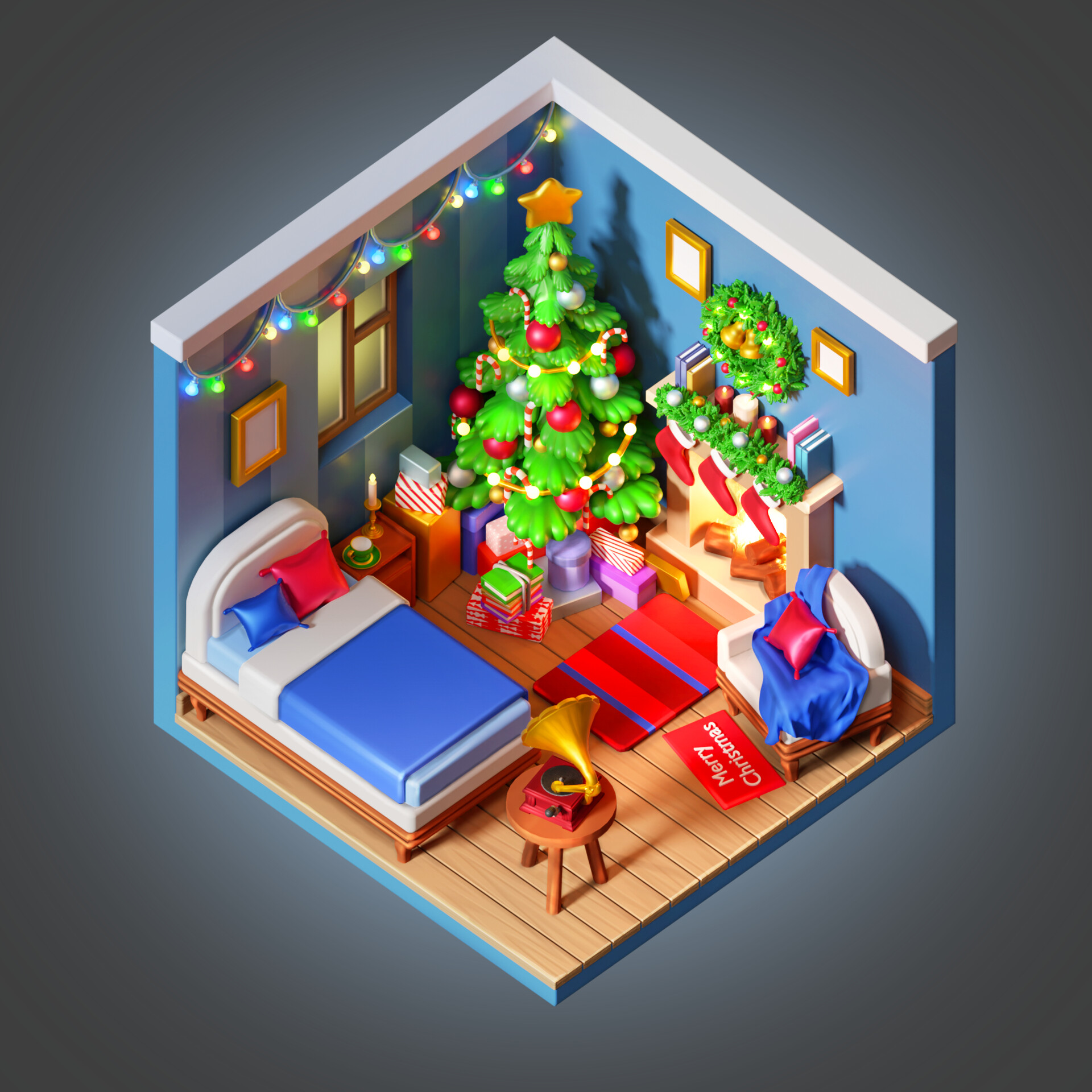 ArtStation - Christmas Room