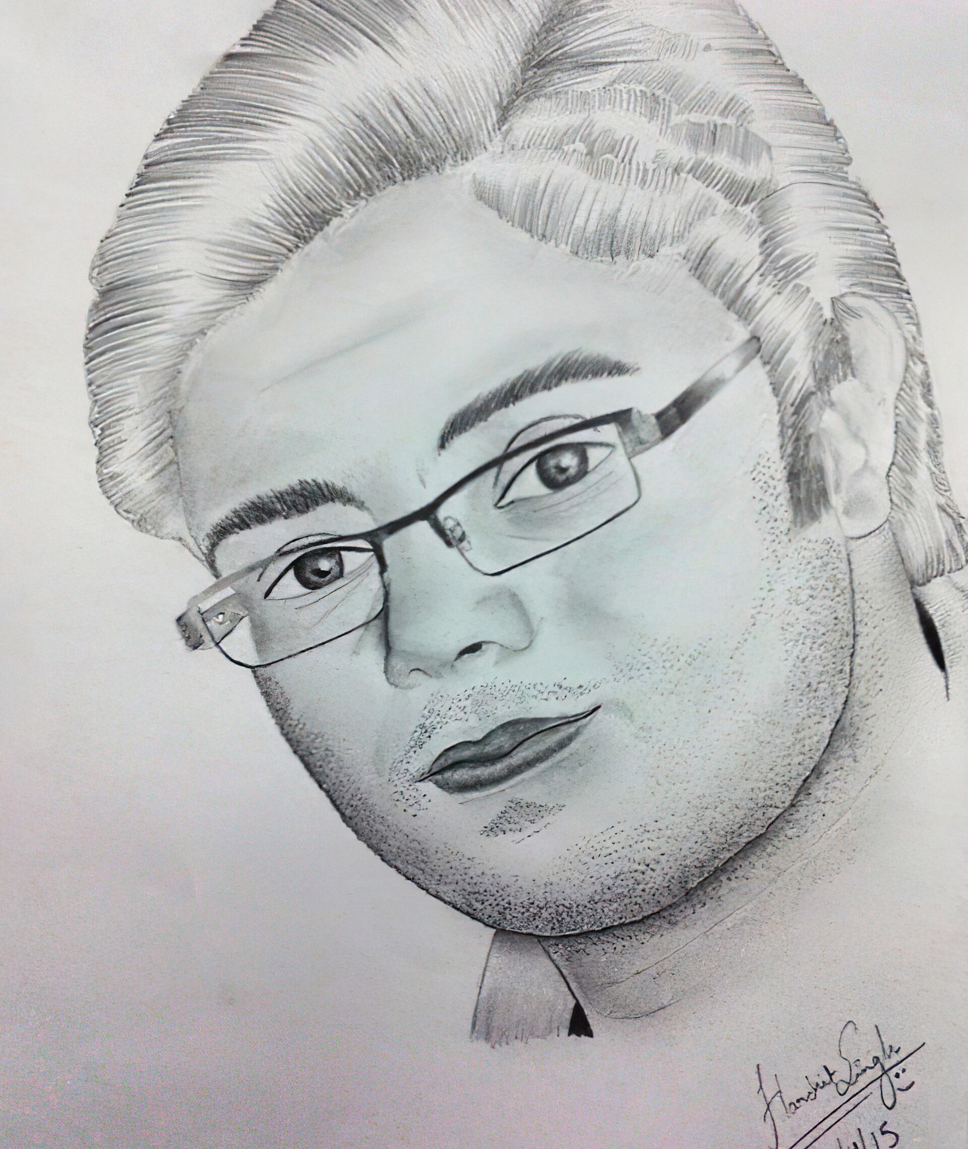 ArtStation - Drawing portrait of Divesh kumar with mechanical pencil