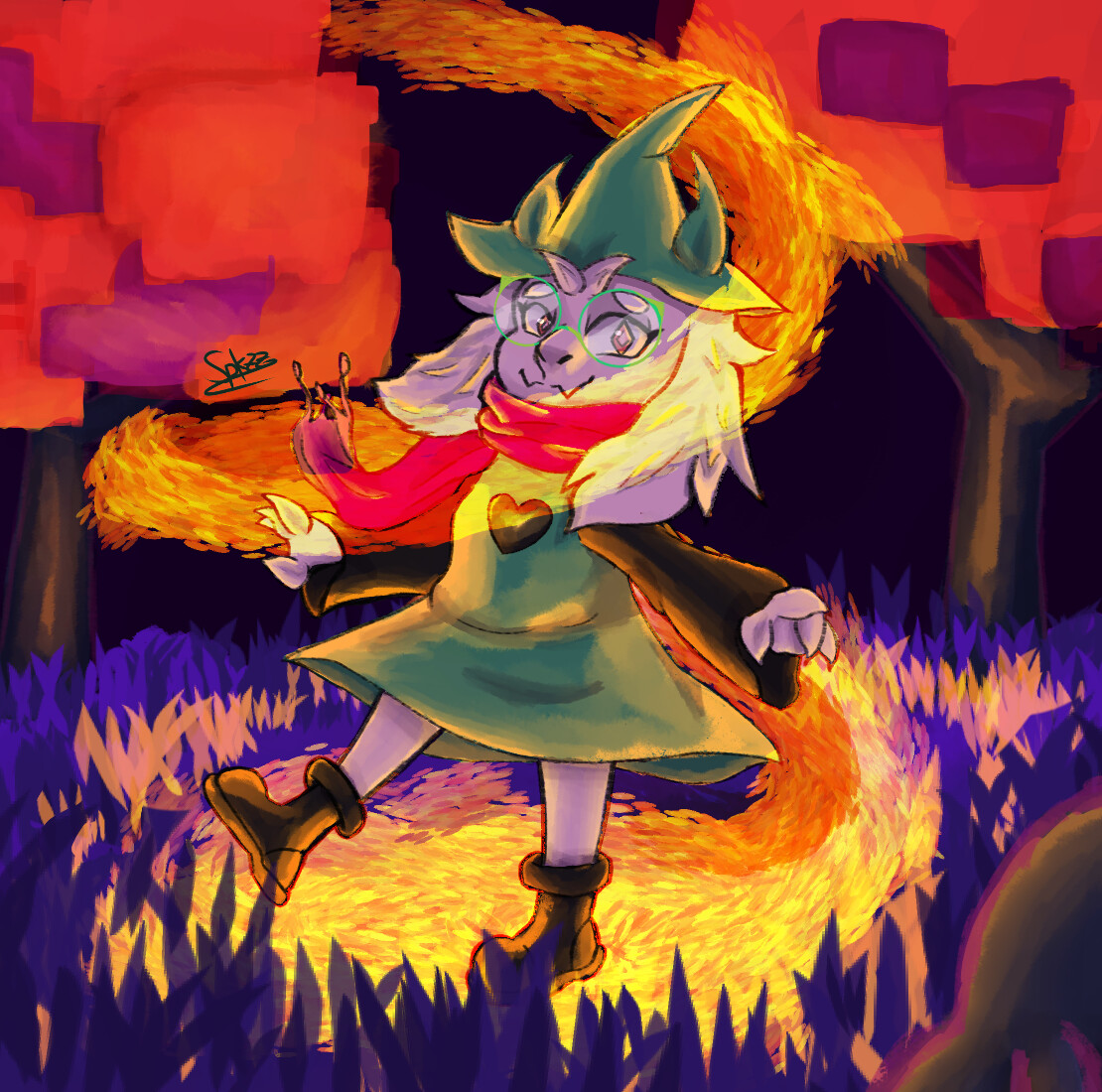 ArtStation - Ralsei in the Field of Hopes and Dreams [Deltarune]