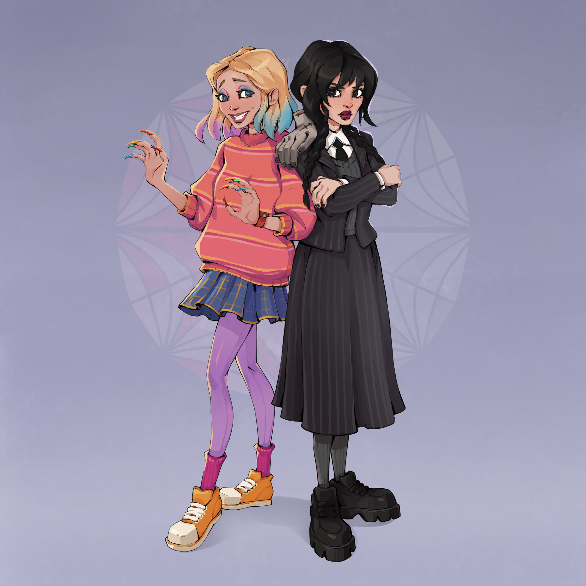 ArtStation - Wednesday and Enid