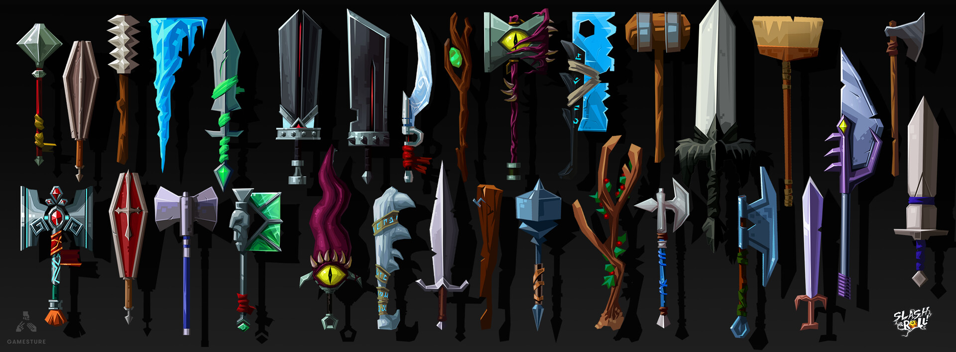 ArtStation - Slash & Roll: Assets