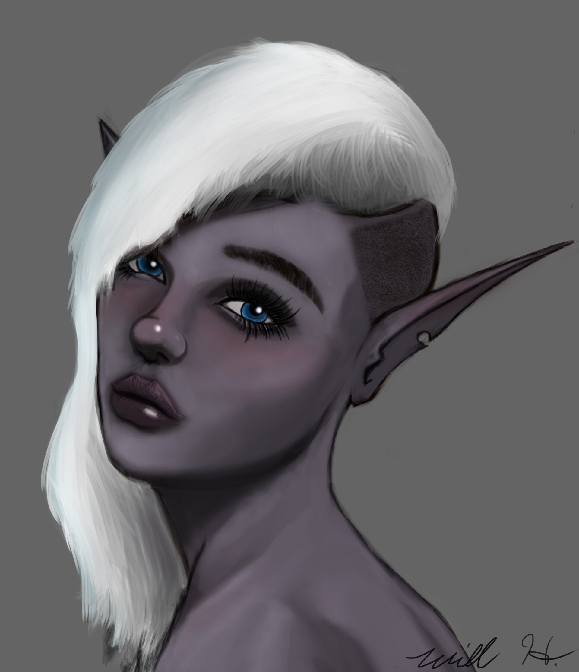 ArtStation - Drow Elf Portrait