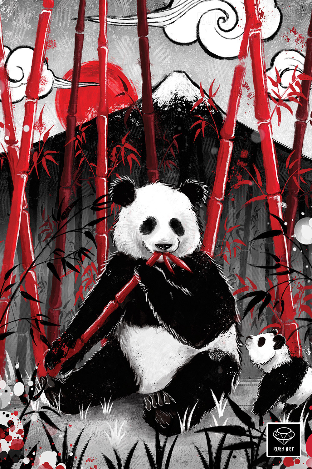 Ruby Art - Bamboo Panda - Japan Collection