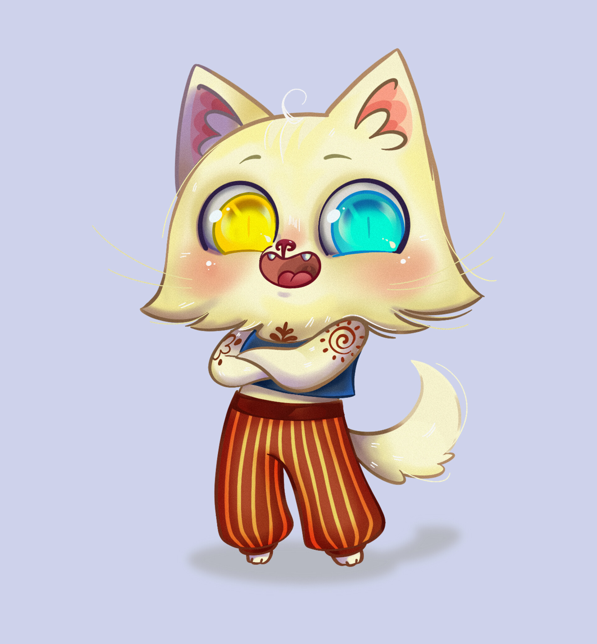 ArtStation - Tattooer Kitty - 2D