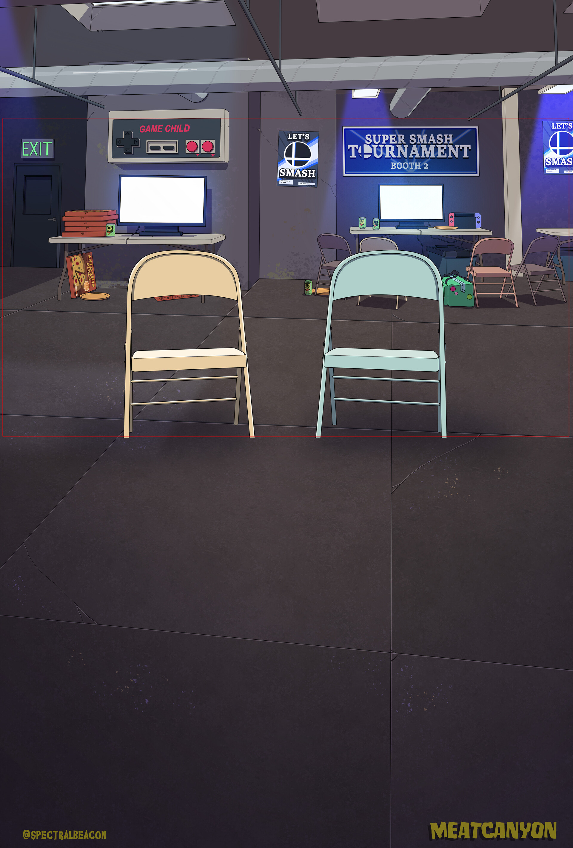 Nicholas (Cole) Jordan - Meatcanyon "Smelly Smash Bros" Background Art