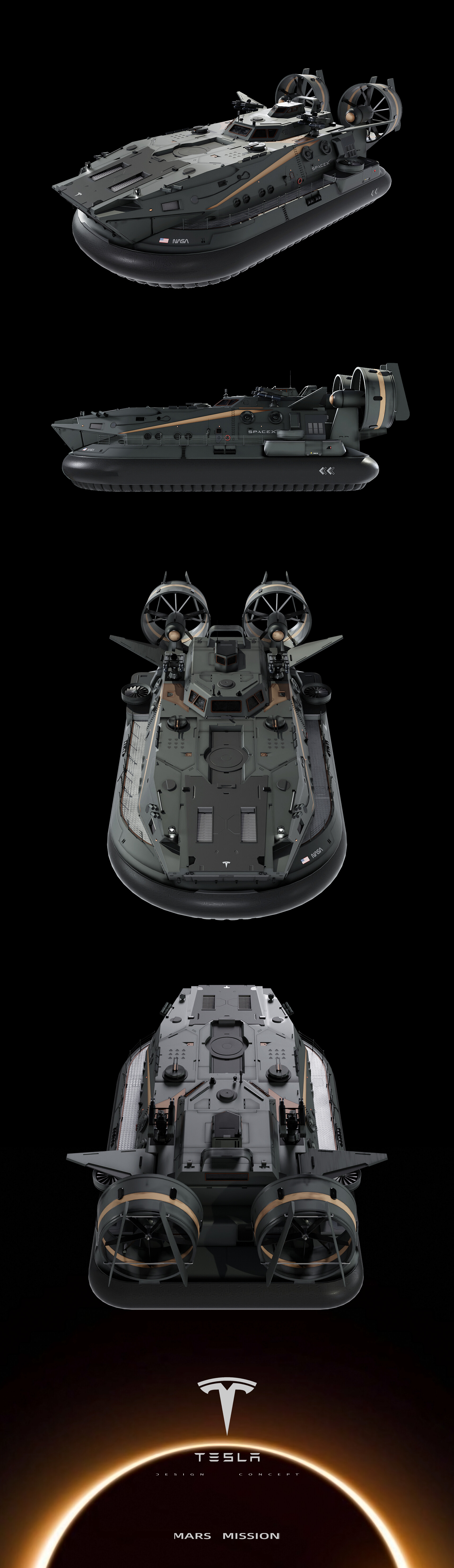 ArtStation - Mars Landing Craft Air Cushioned