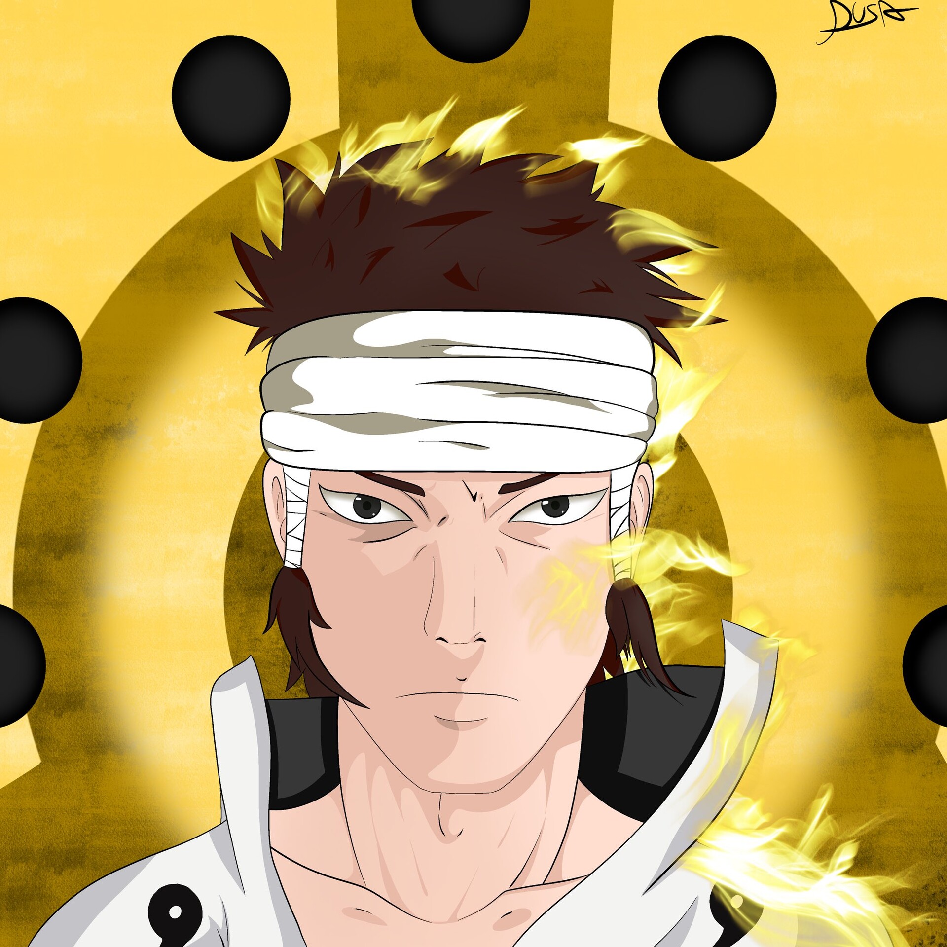 ArtStation - Redrew my drawing of Ashura from Naruto. New one first ...
