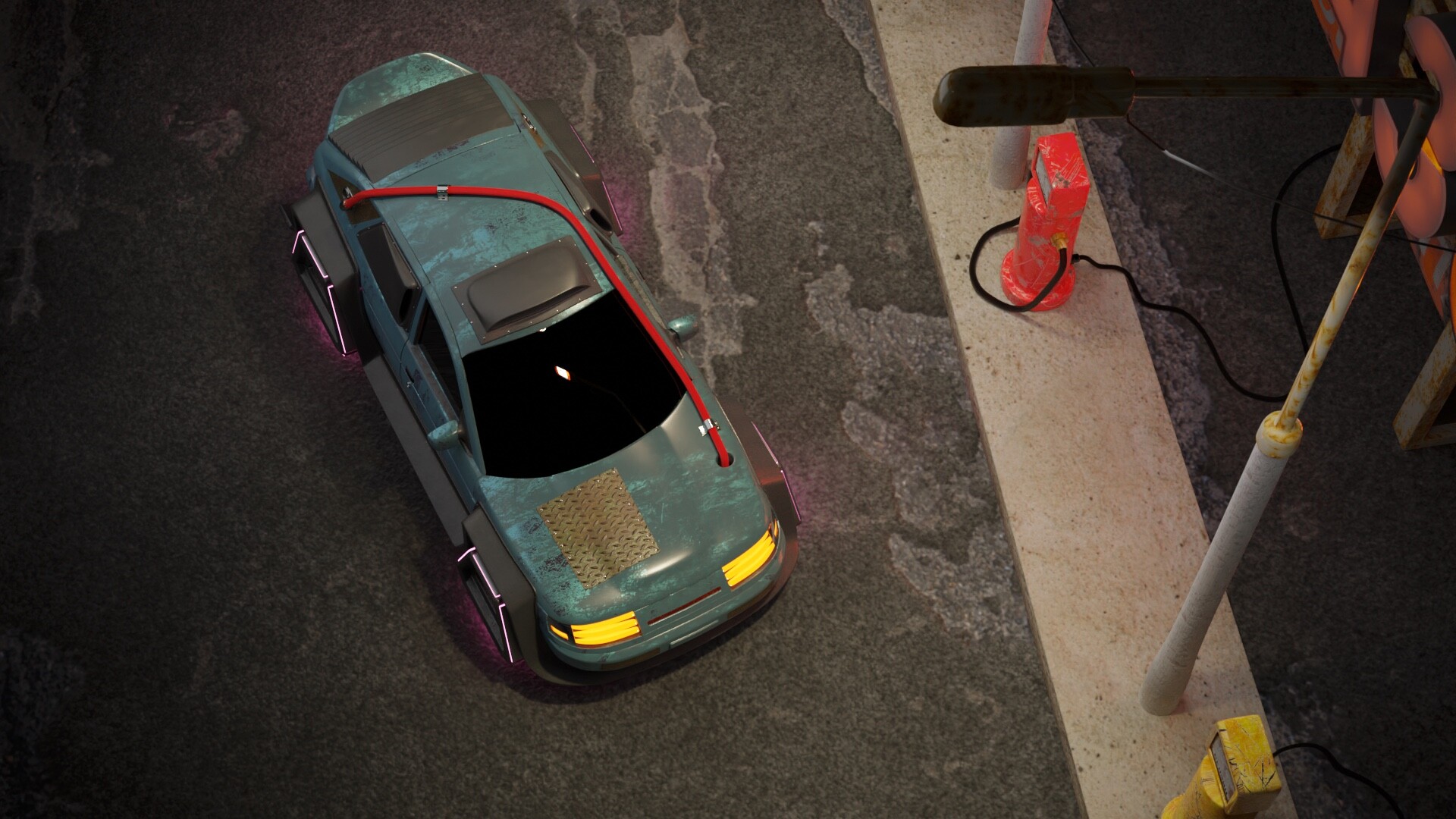 ArtStation - Vaz 2112 cyberpunk