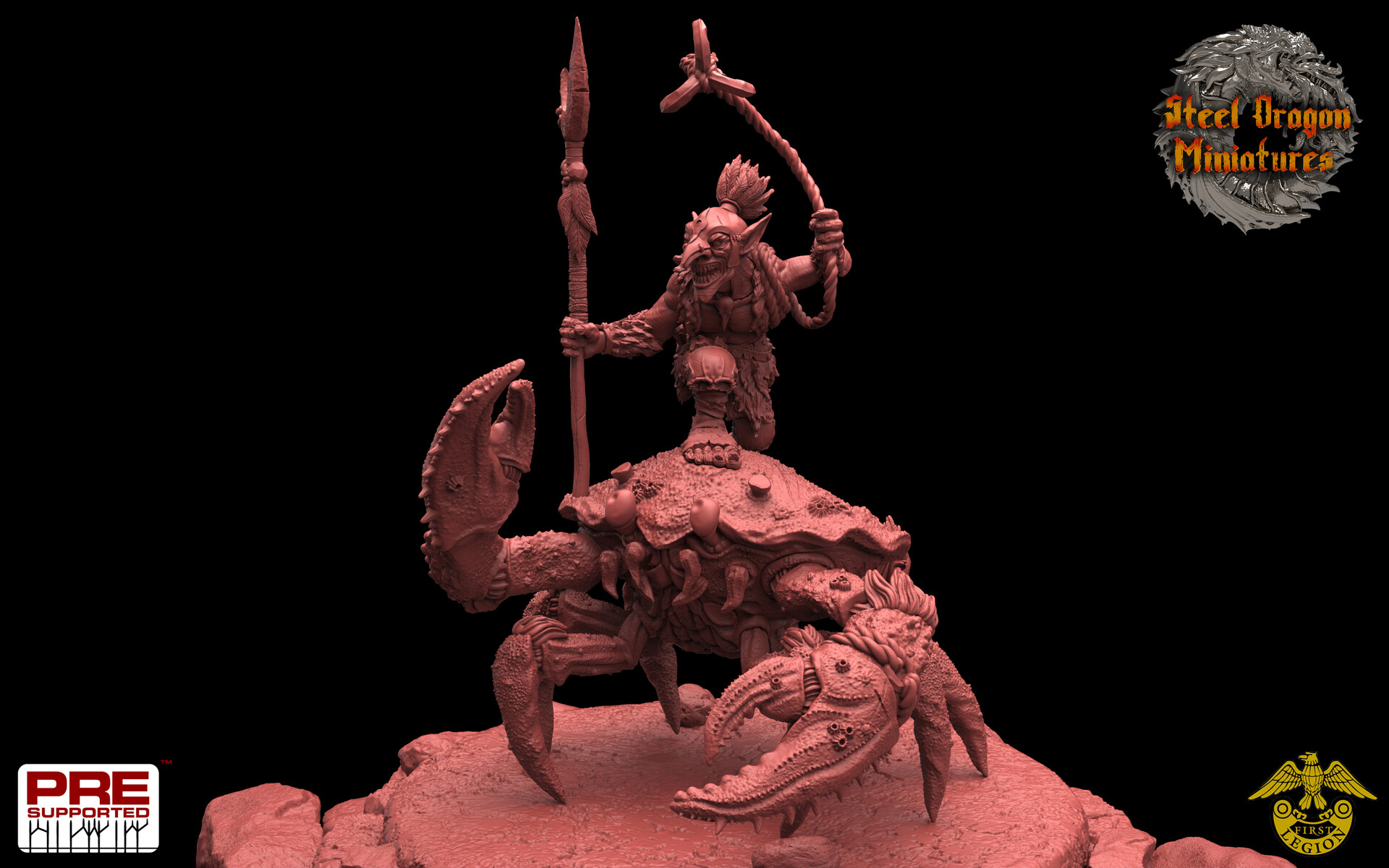ArtStation - SEA TROLL RIDING A CRAB - Miniature 3D models