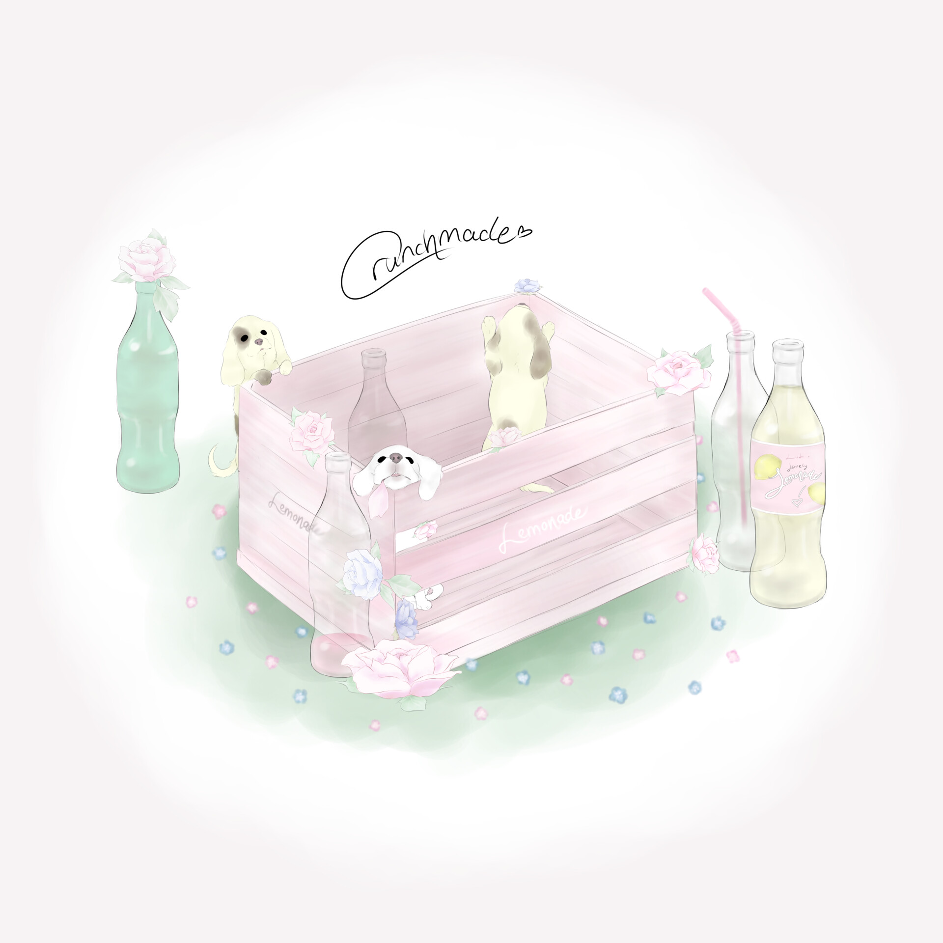 ArtStation - Pop delivery 🥤🌹🐶