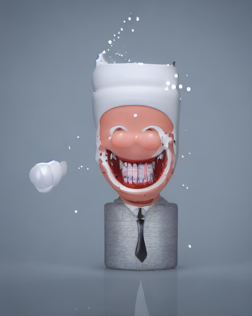 ArtStation - AI Business Toothpaste Man