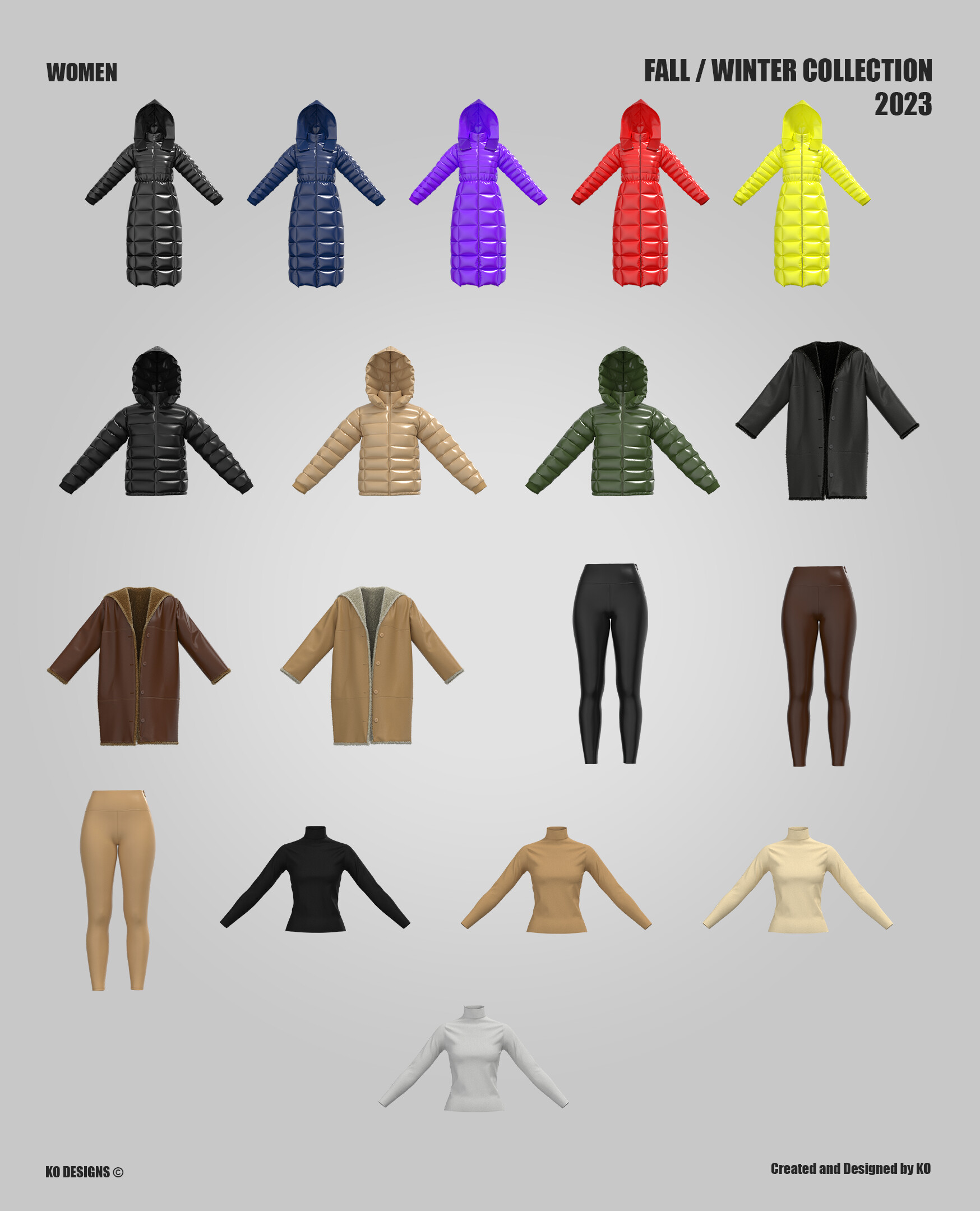 ArtStation - Fall / Winter Women Collection Set 2023