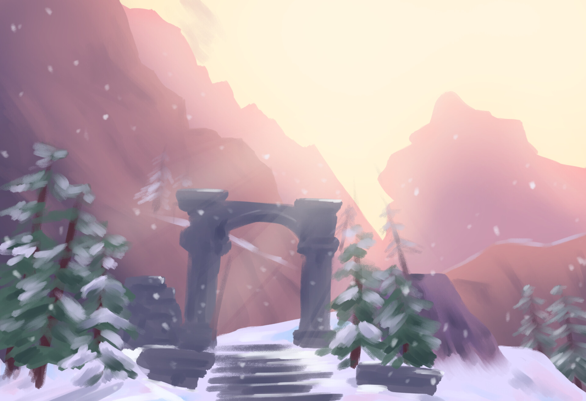 ArtStation - [Fanart] Dragonspine Study - Genshin Impact