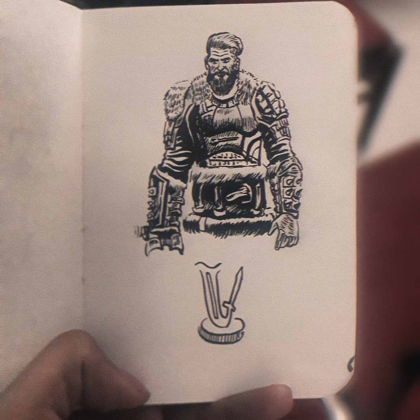 ArtStation - Mini Viking ink sketch from Journal