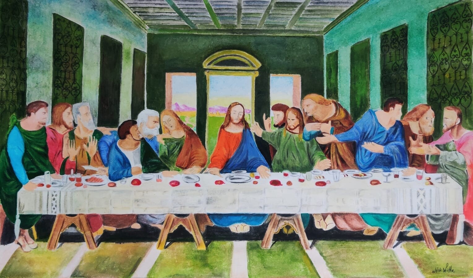 ArtStation - painting of Last Supper