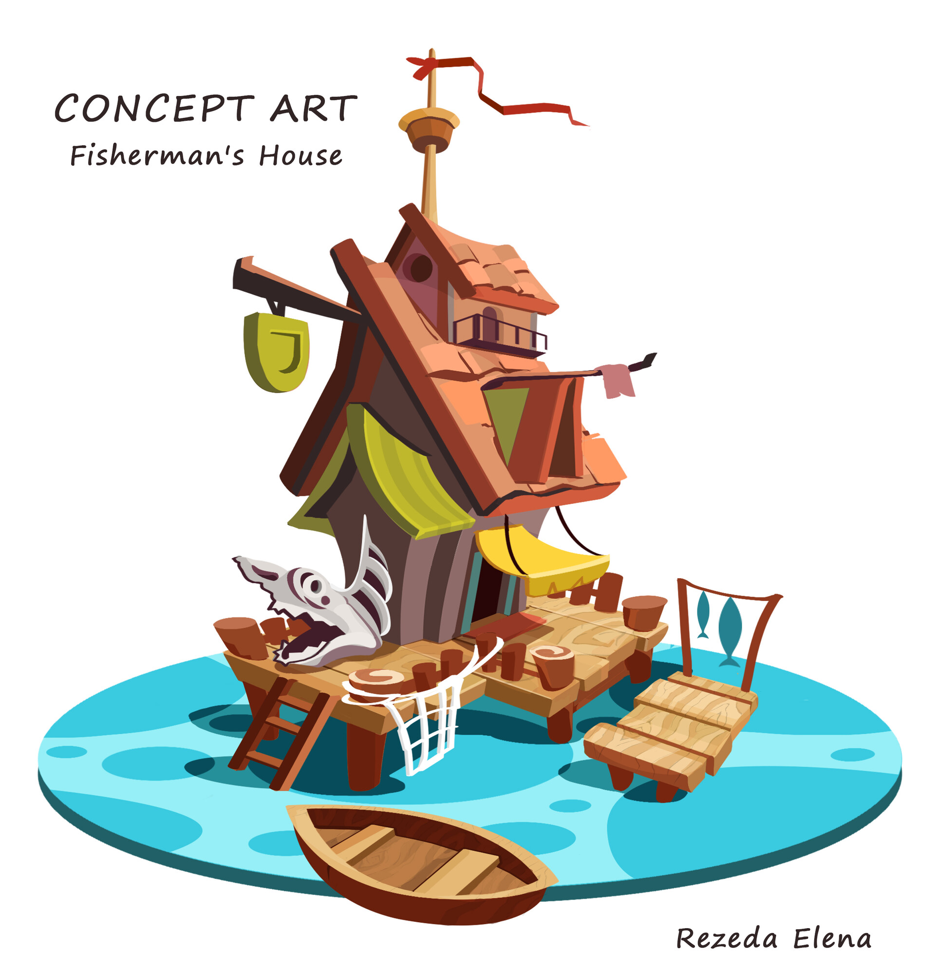 ArtStation - Concept art "Fisherman's house"