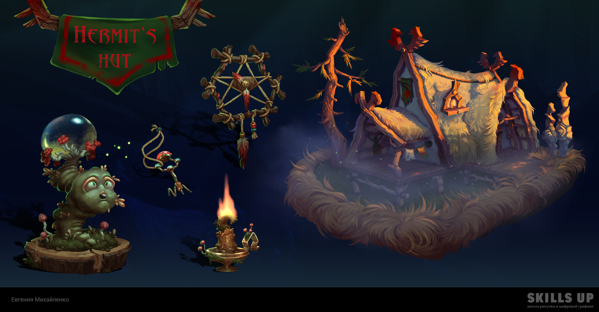 ArtStation - Hermit's hut concept