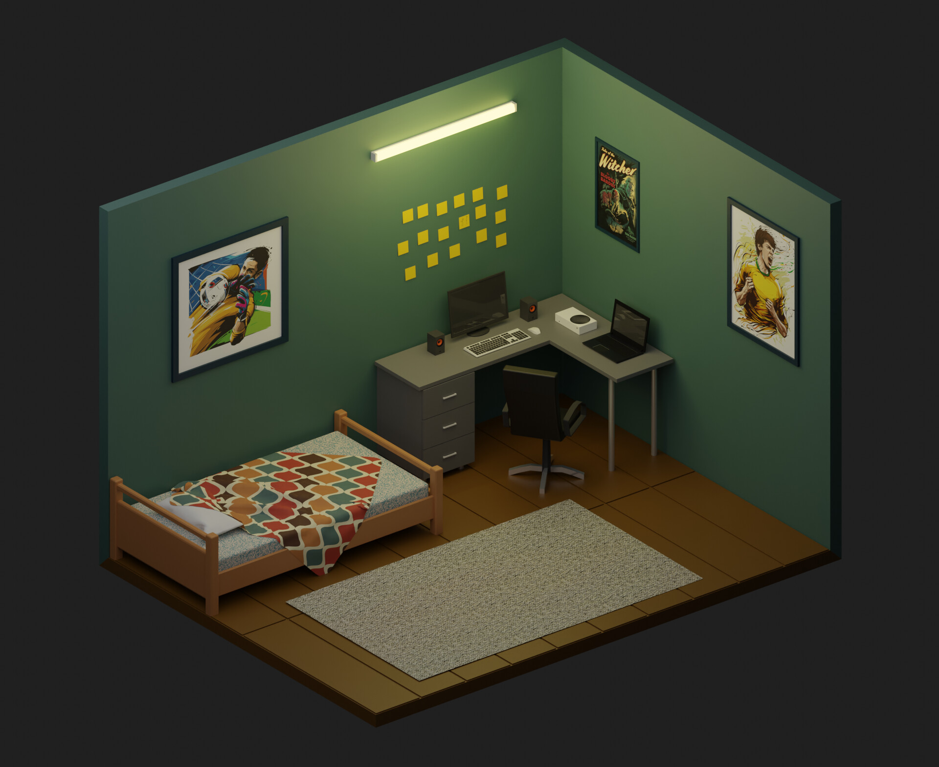 ArtStation - Isometric Room (3D)