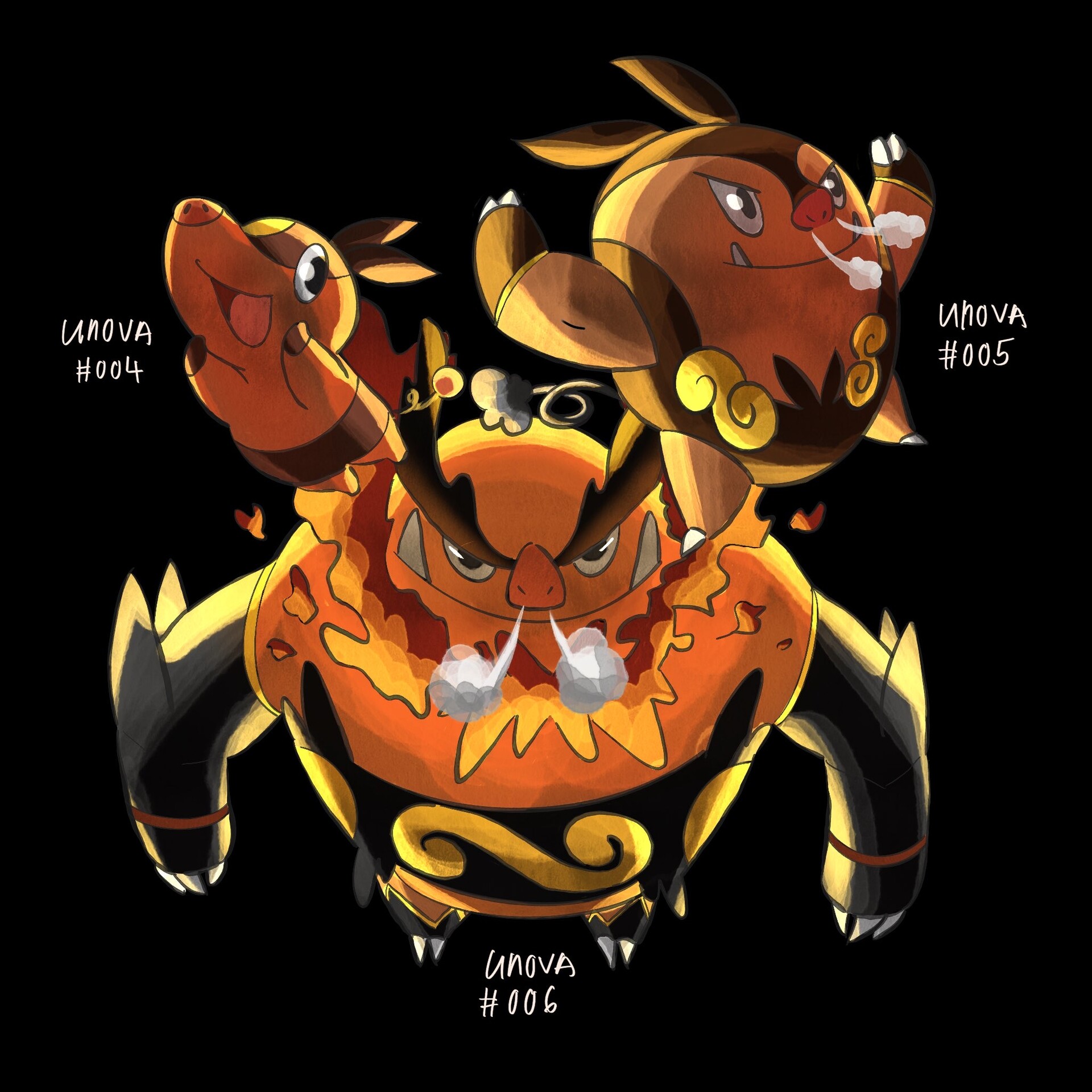 ArtStation - Unova Dex #004-006