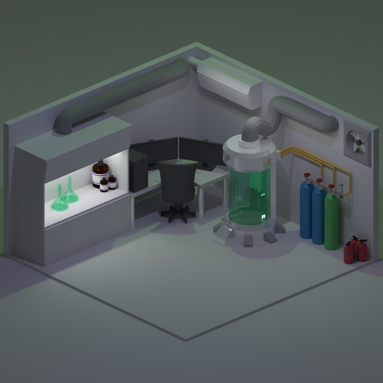 ArtStation - [Diorama] Private Laboratory