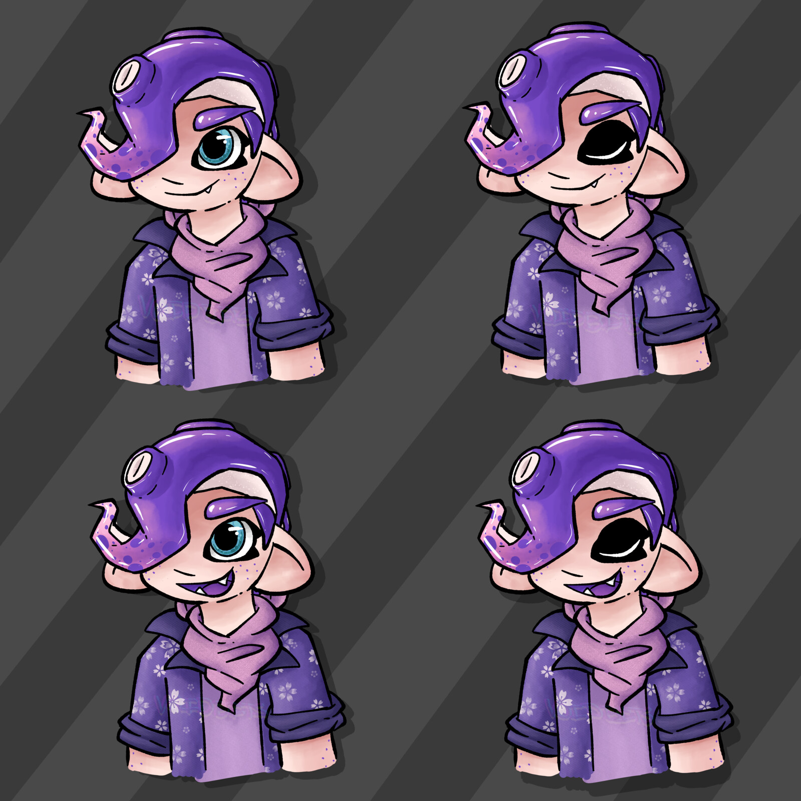 Axel Voidbits - grape-flavored octopus (Splatoon character PNGtuber ...
