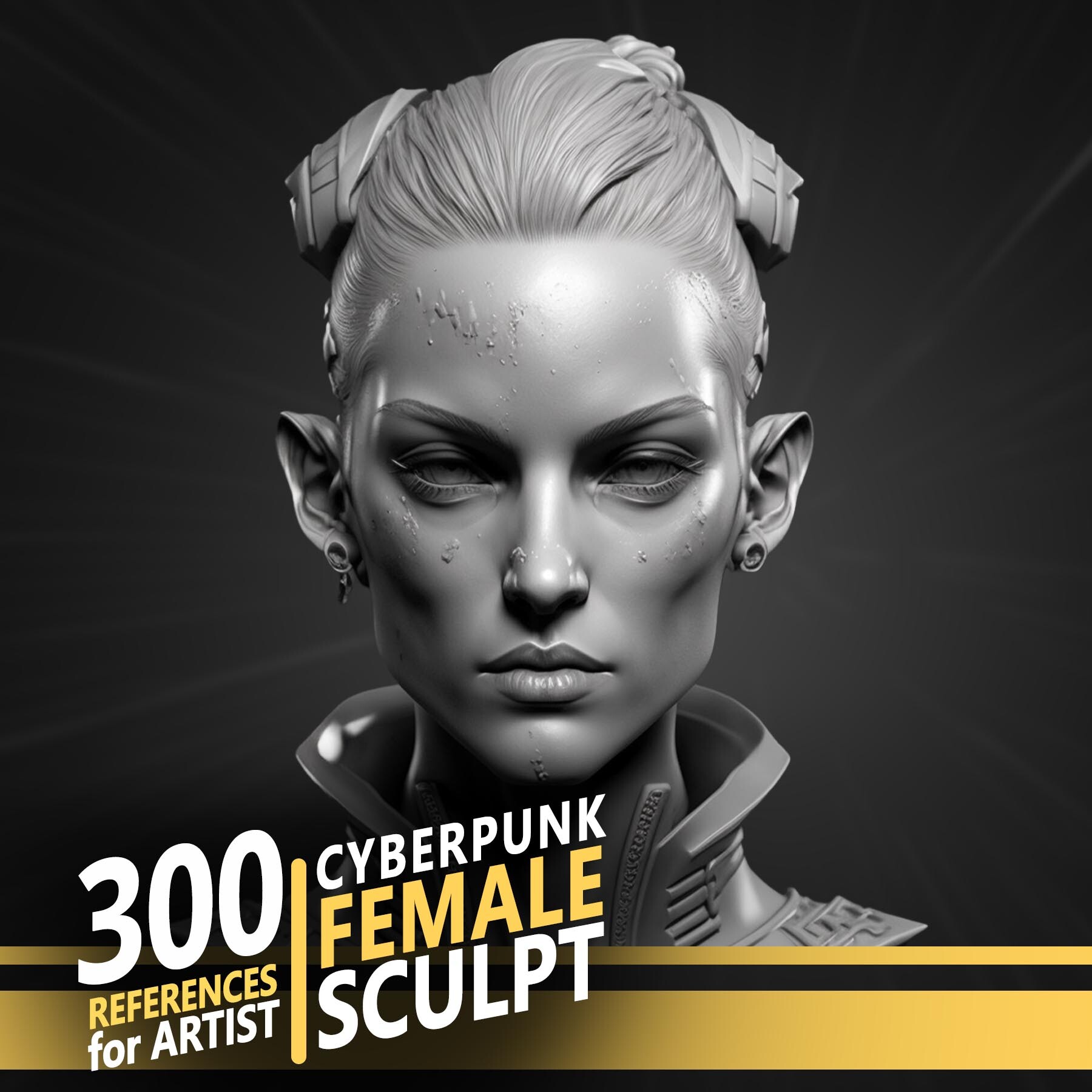 ArtStation - 300 Cyberpunk Female Head - References for Artists