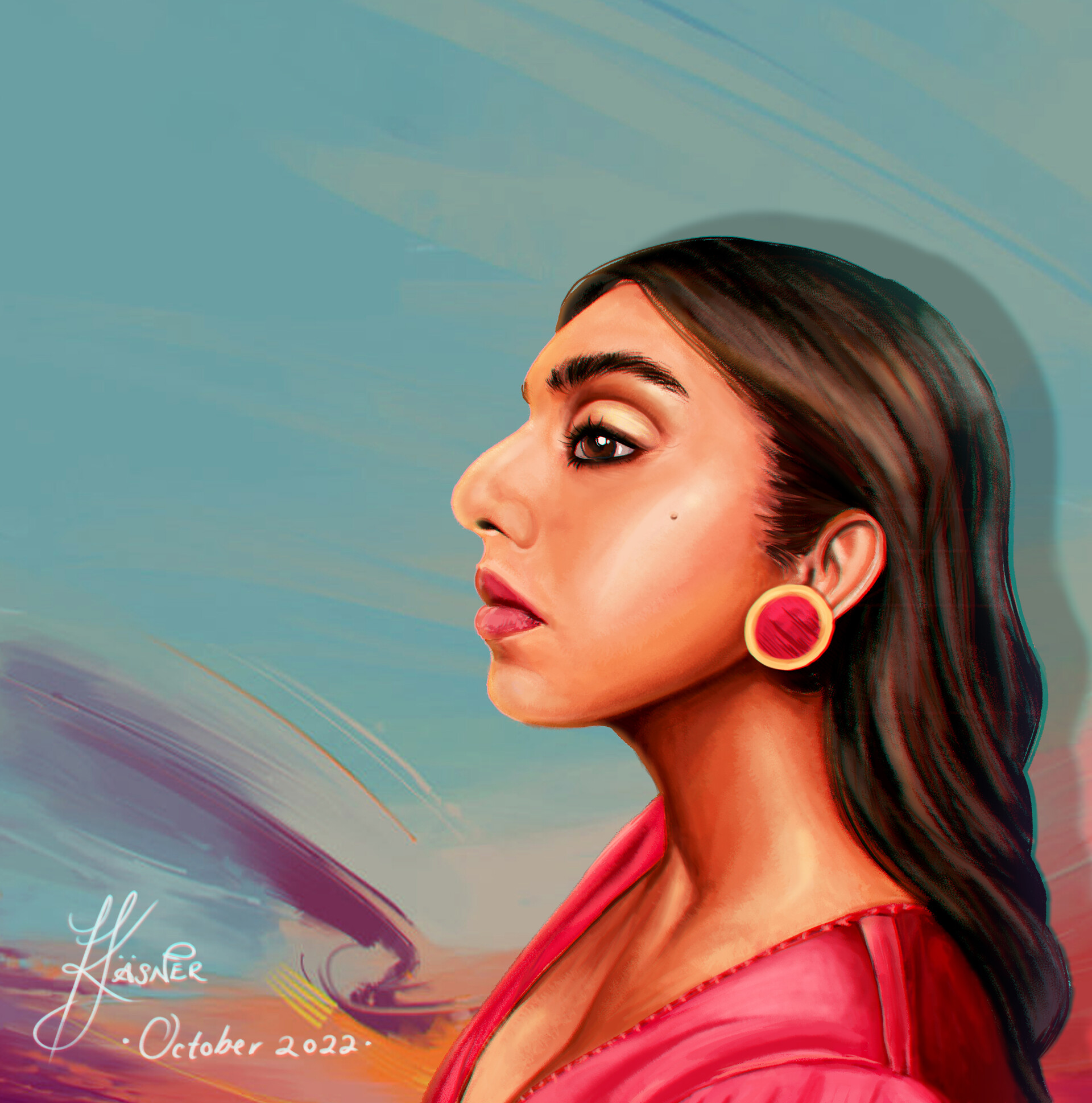 ArtStation - Rupi Kaur Portrait