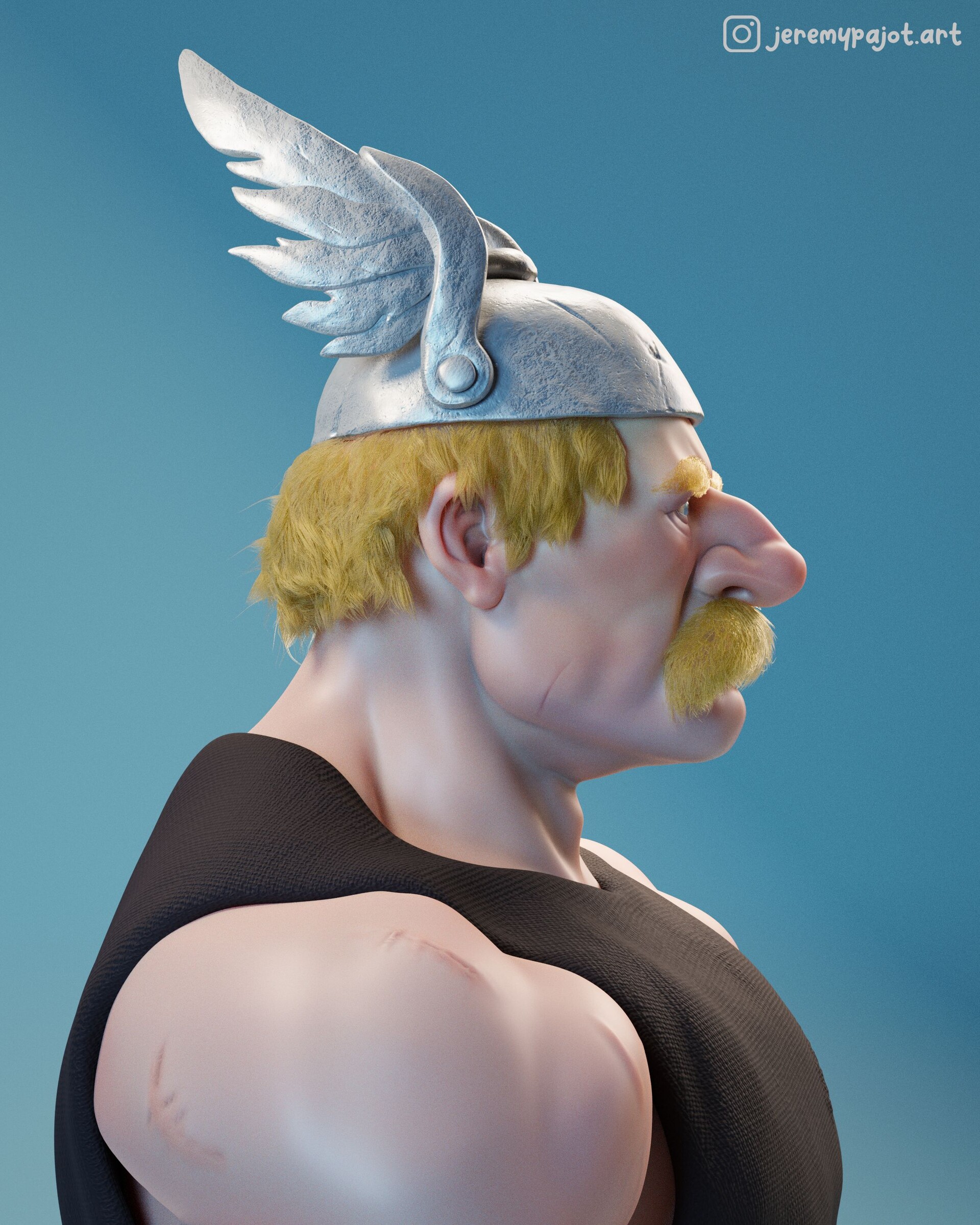 Jeremy Pajot - Asterix 3D sculpture