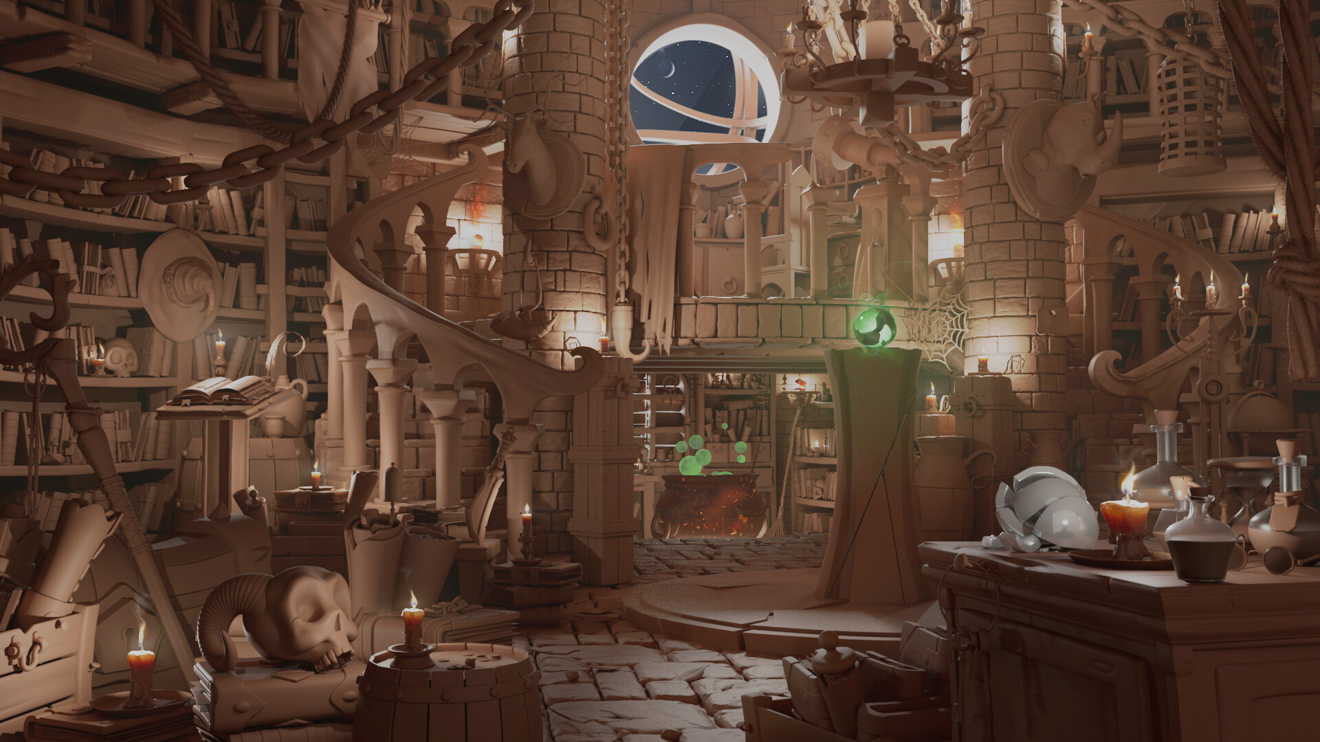 ArtStation - dungeon 3D modeling of a scenario