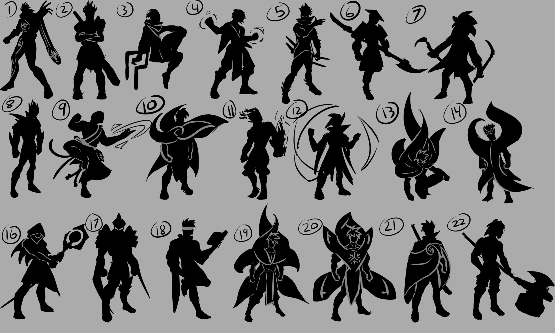 ArtStation - Character design: Silhouettes 1
