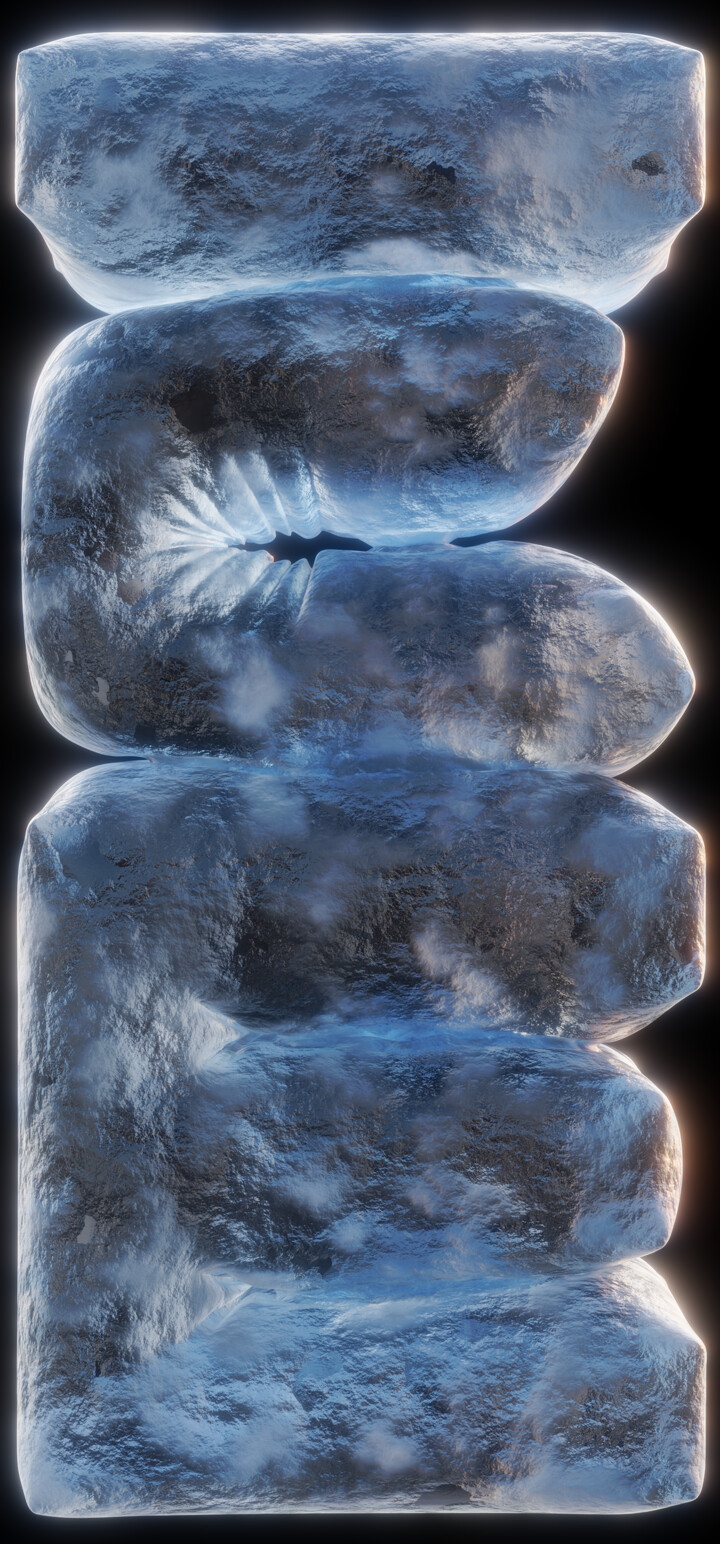 ArtStation - Ice Phone Background (dark and light)