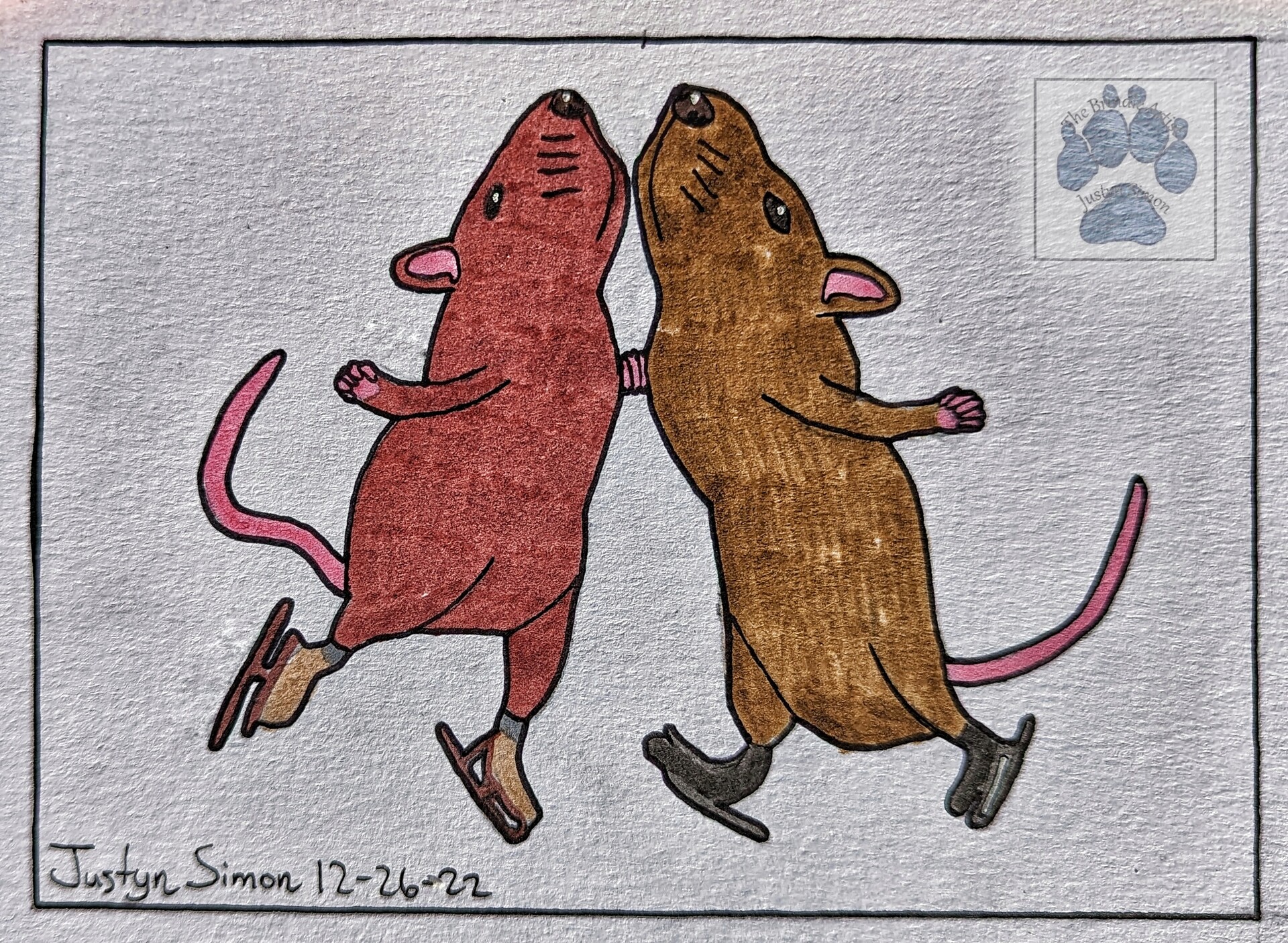 ArtStation - Drawcember drawing 23 - Christmas Mice