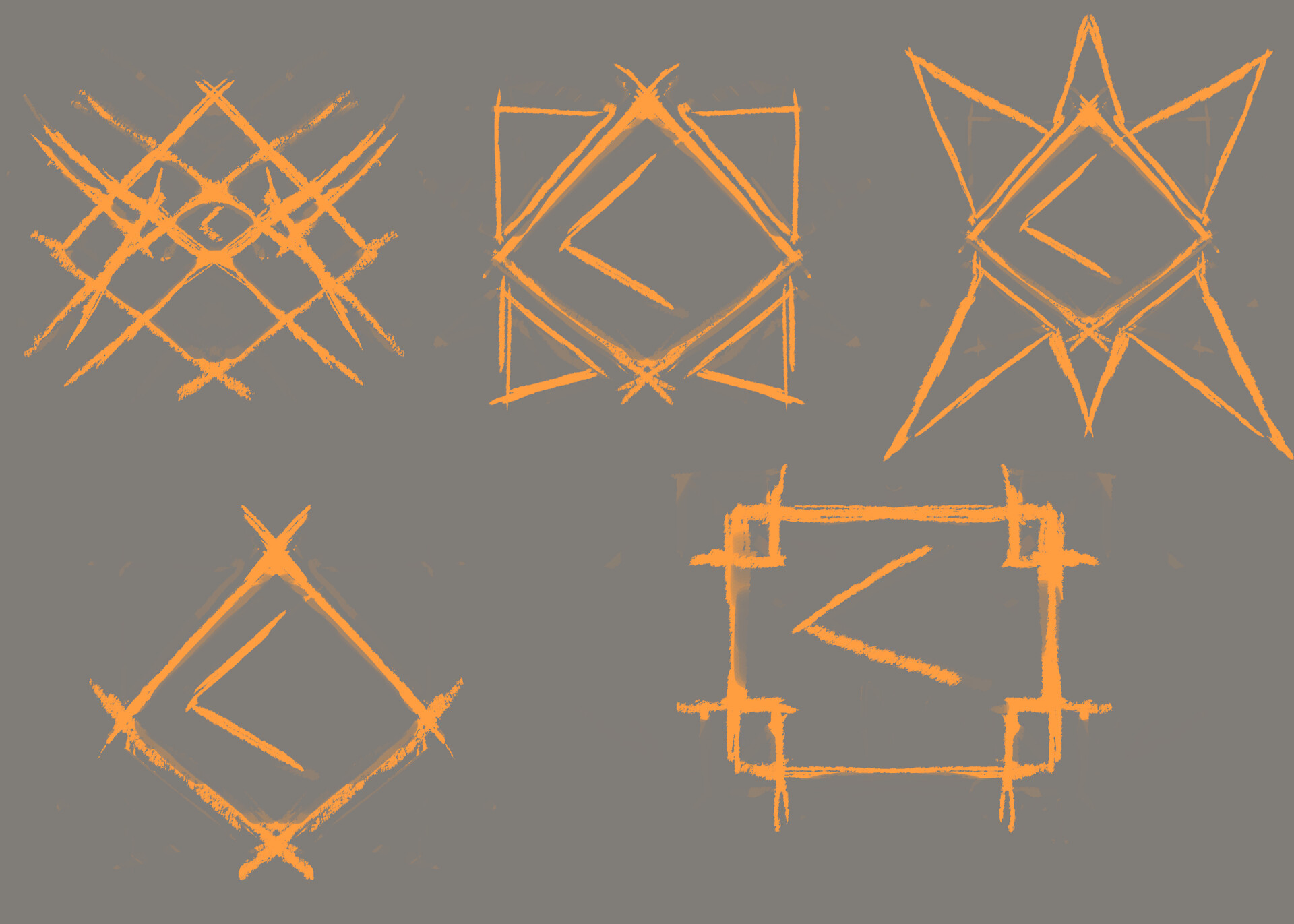 how to draw a fire rune