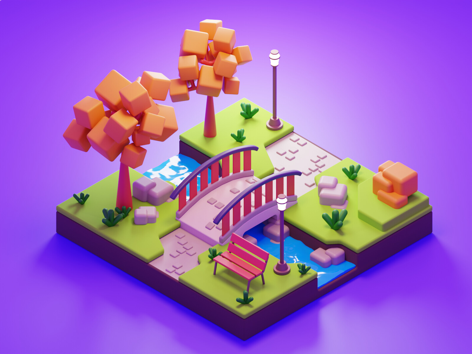 ArtStation - Sunny Park (Polygon Runway Tutorial)