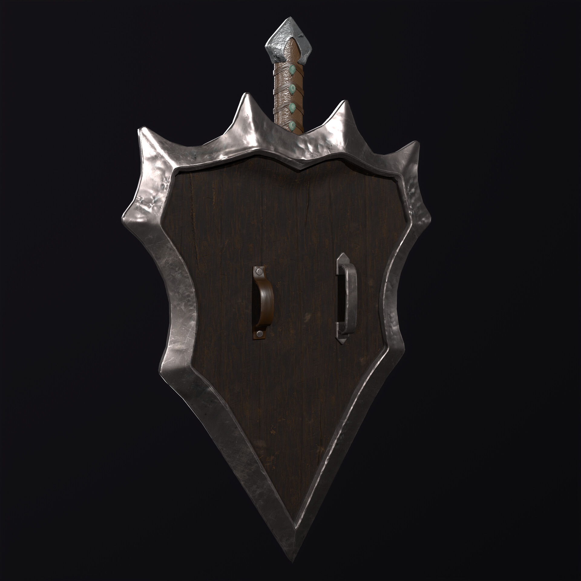 Santa Claus - Low Poly Gothic Shield