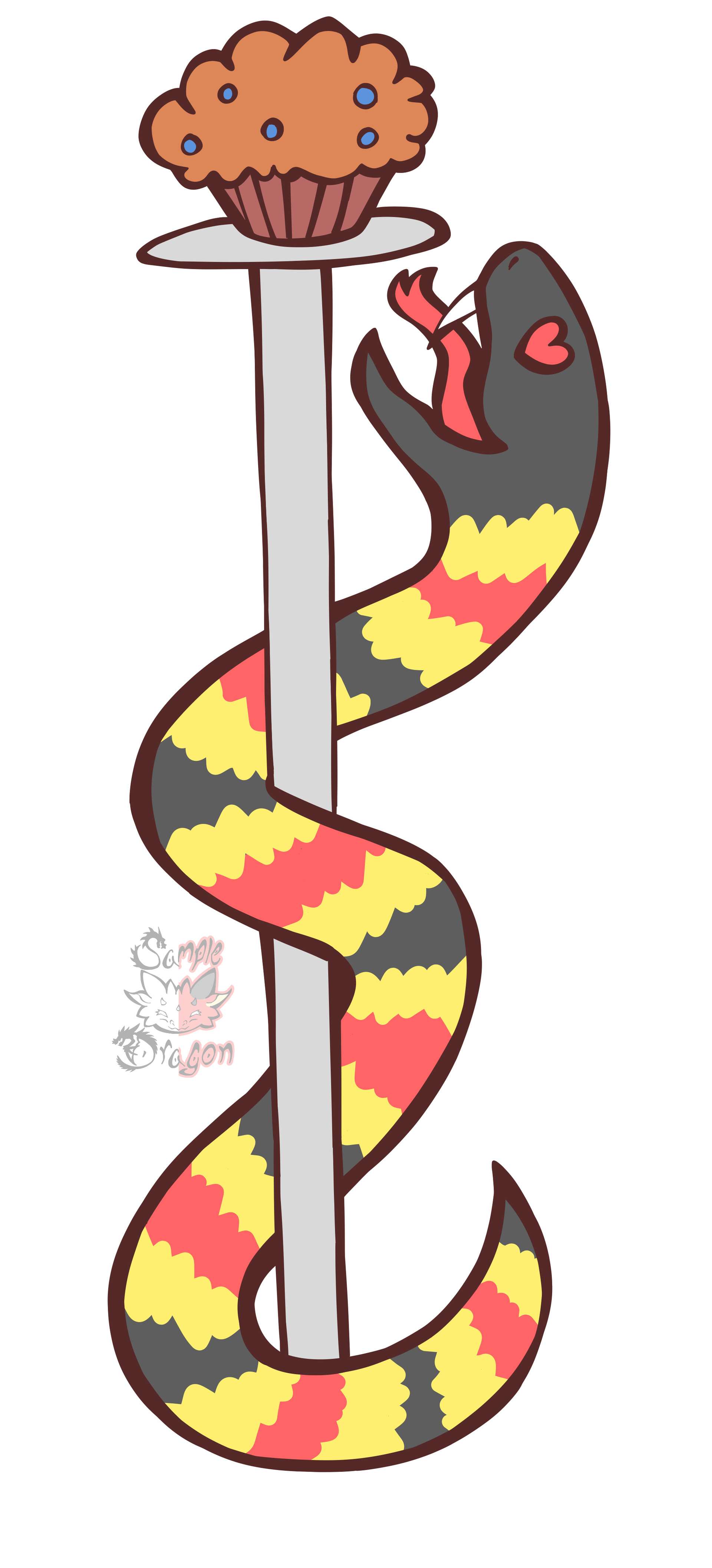 ArtStation - Snake Wants Cupcake Coloring Page Free2Use